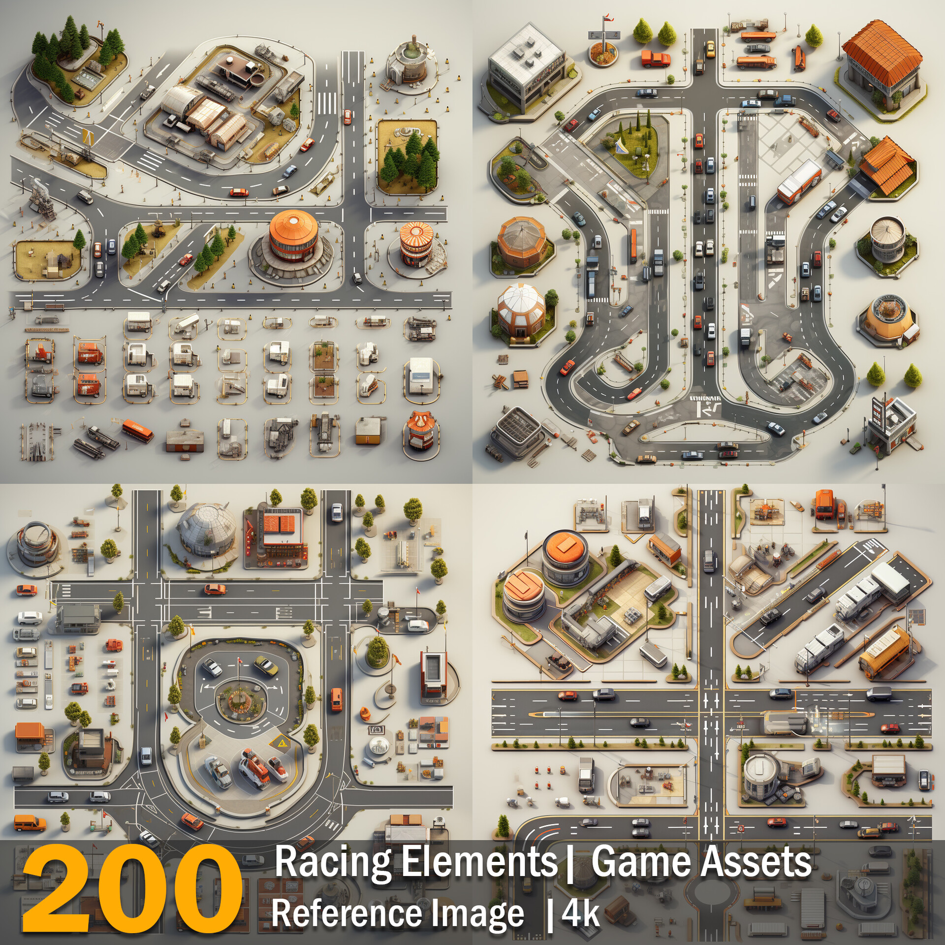 ArtStation - Racing Elements | Game Assets | Reference Images | 4K