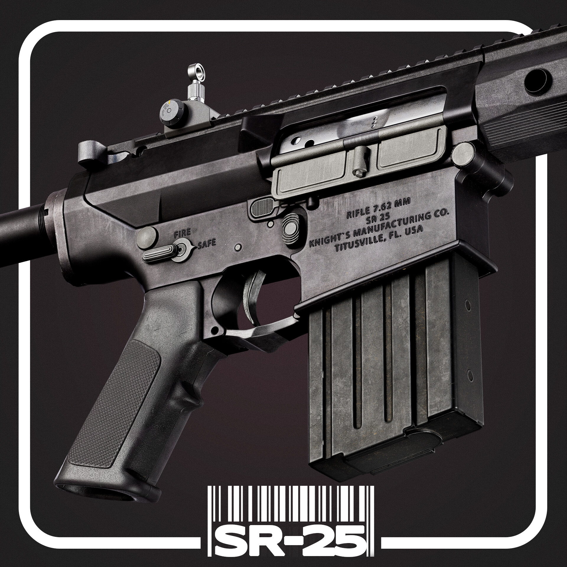 ArtStation - In-game Weapon | SR-25