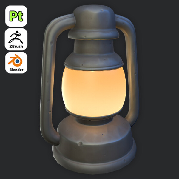 ArtStation - Stylized Oil Lamp For Games 3D Art / Tutorial