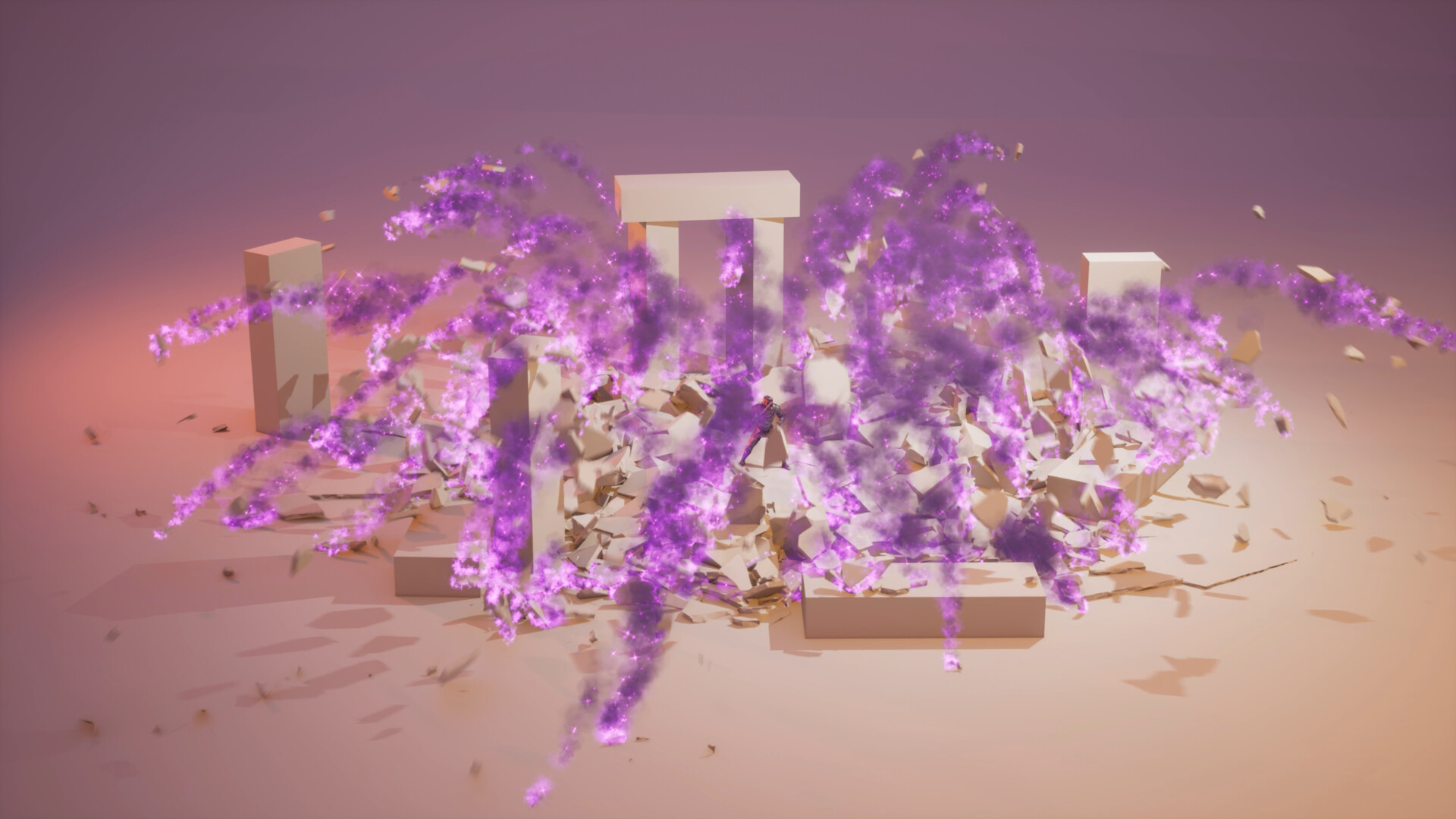 ArtStation - Ground Explosion: Houdini RBD rendered inside Unreal with ...