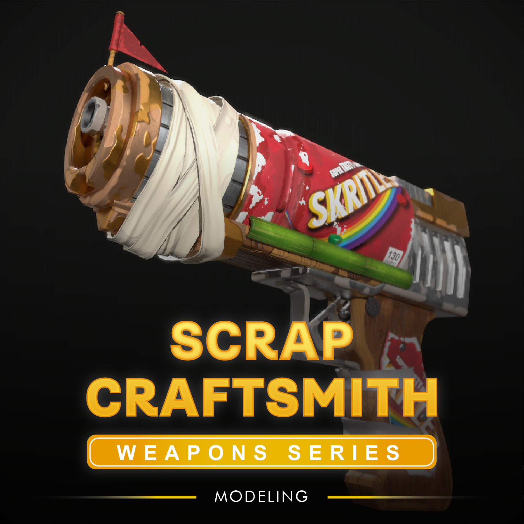 ArtStation - Scrap Craftsmith : Skritles Pistol
