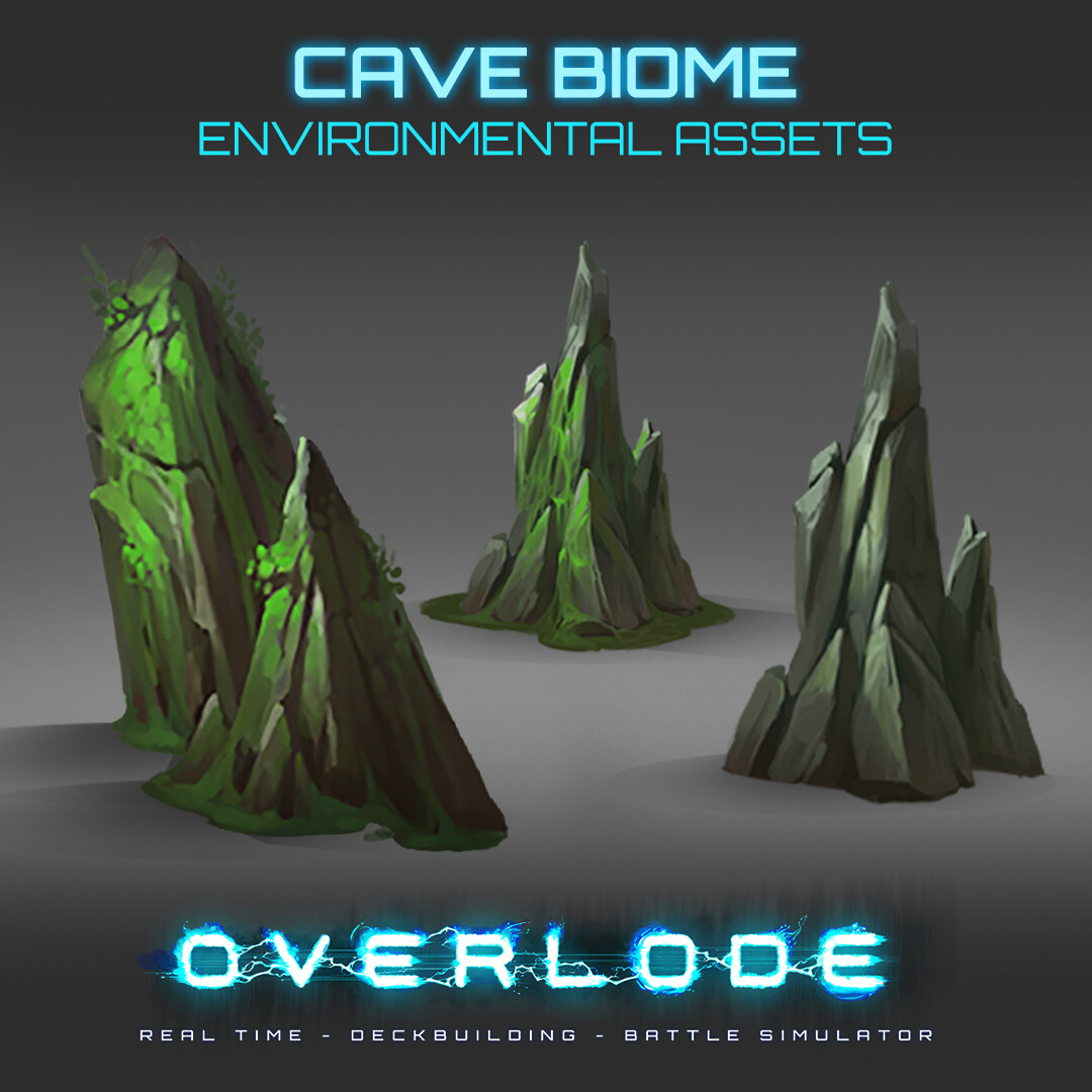 ArtStation - Overlode - Cave Biome Asset Concept Art