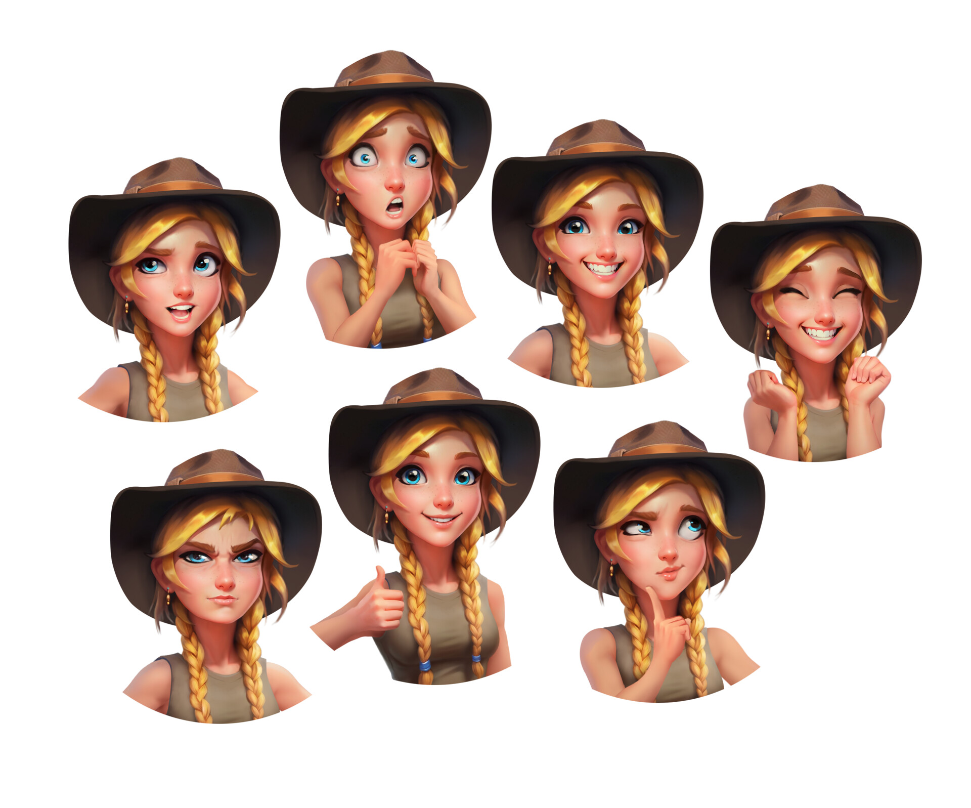 ArtStation - Character girl Emily Honey for mobile game. Jungle bacground.