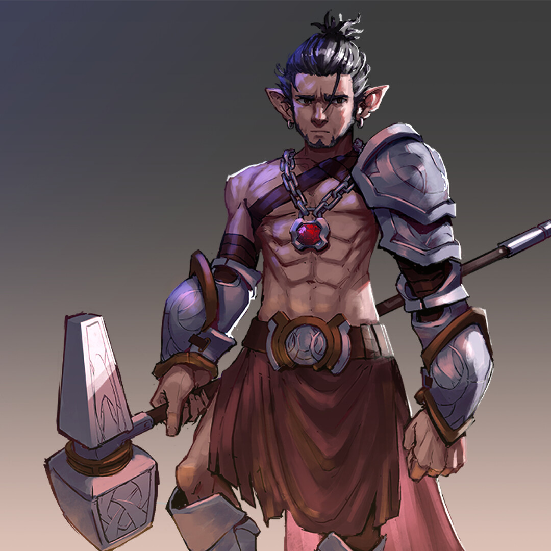 ArtStation - Rock Gnome Gladiator
