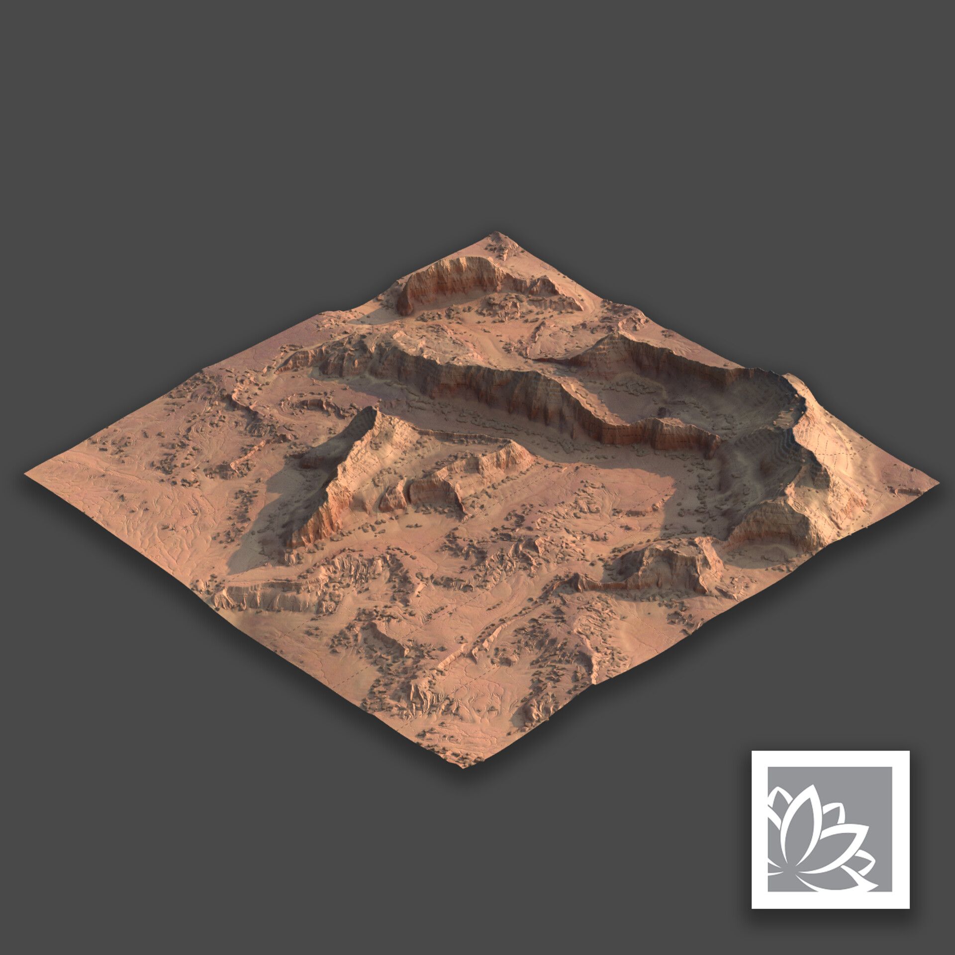 ArtStation - Desert Terrain - Procedural Generation from Curves