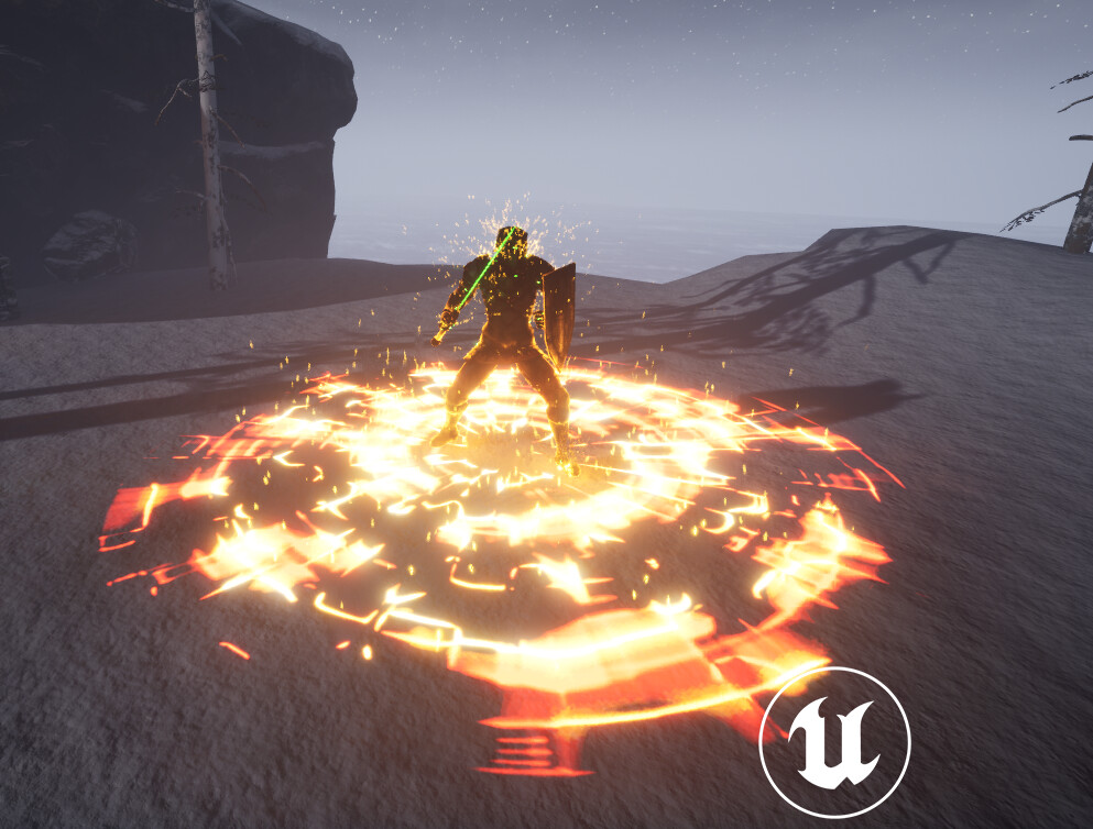 ArtStation - UE5 VFX - Ground Crack AoE attack