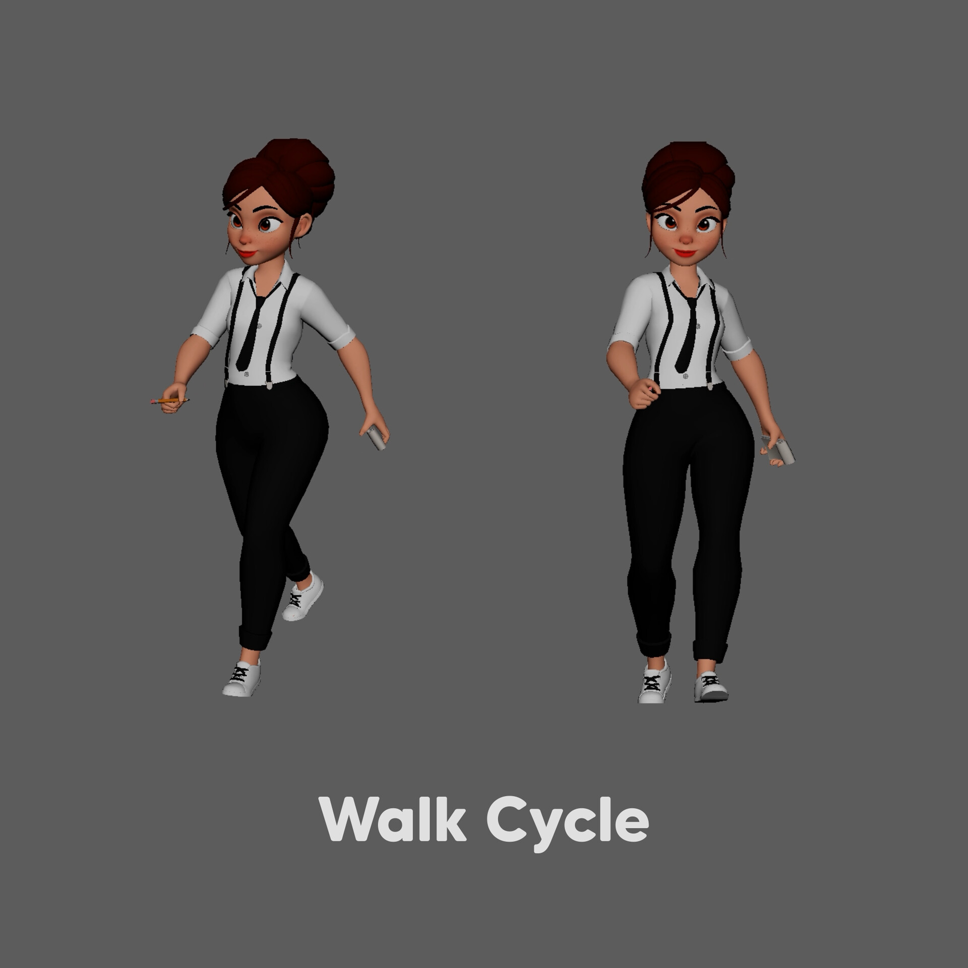 ArtStation - Waitress Walk Cycle