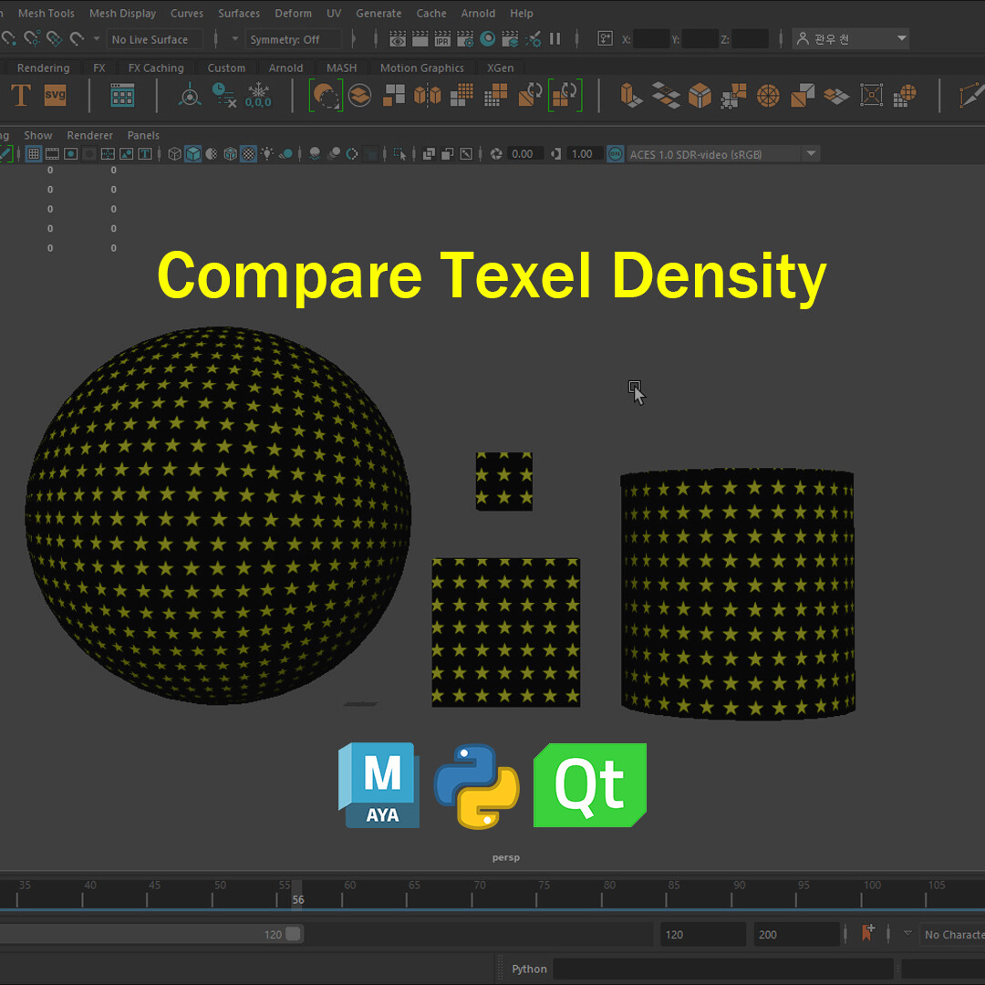 ArtStation - Maya Python + Qt Designer - Compare Texel Density