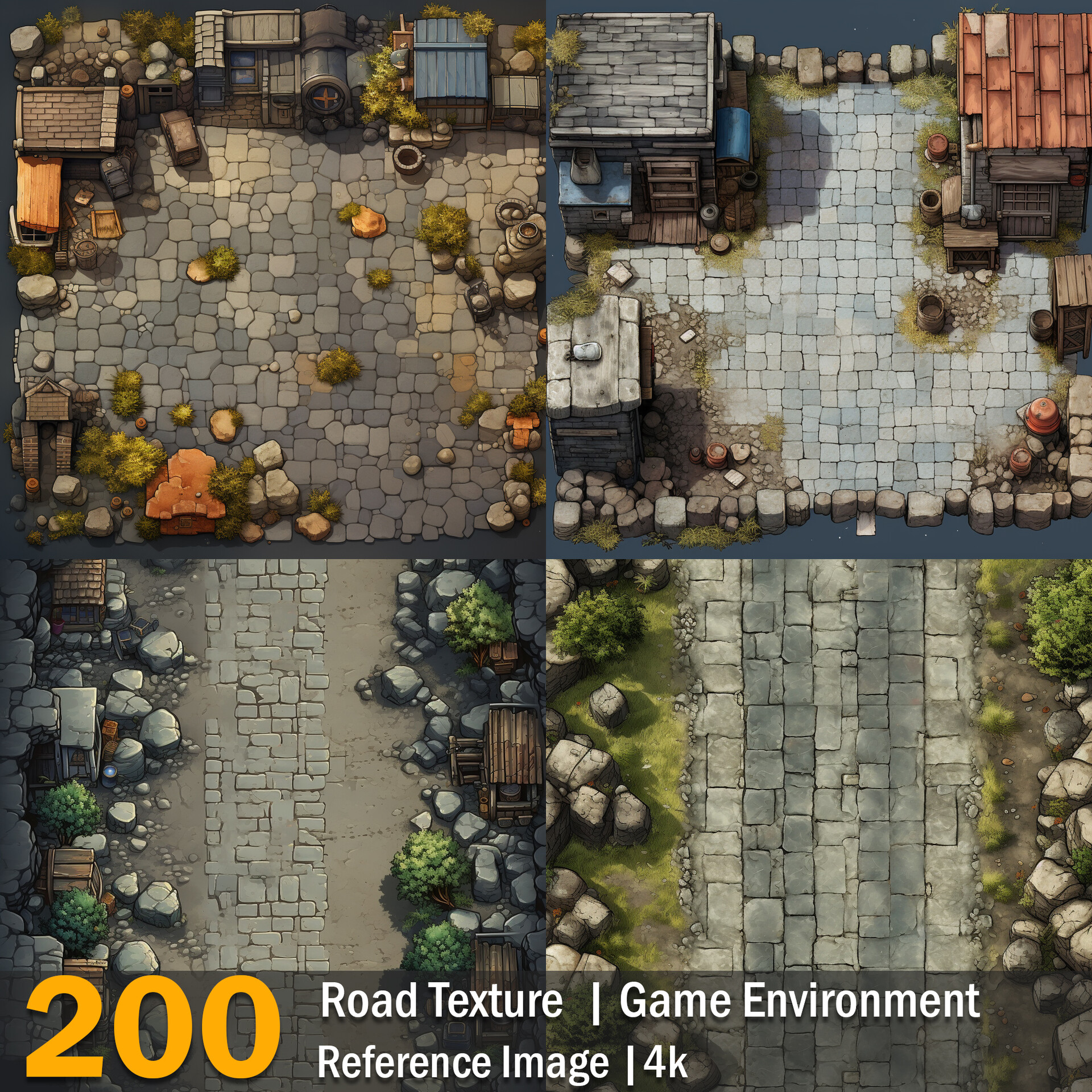 ArtStation - Road Texture | Game Environment | Reference Images | 4K