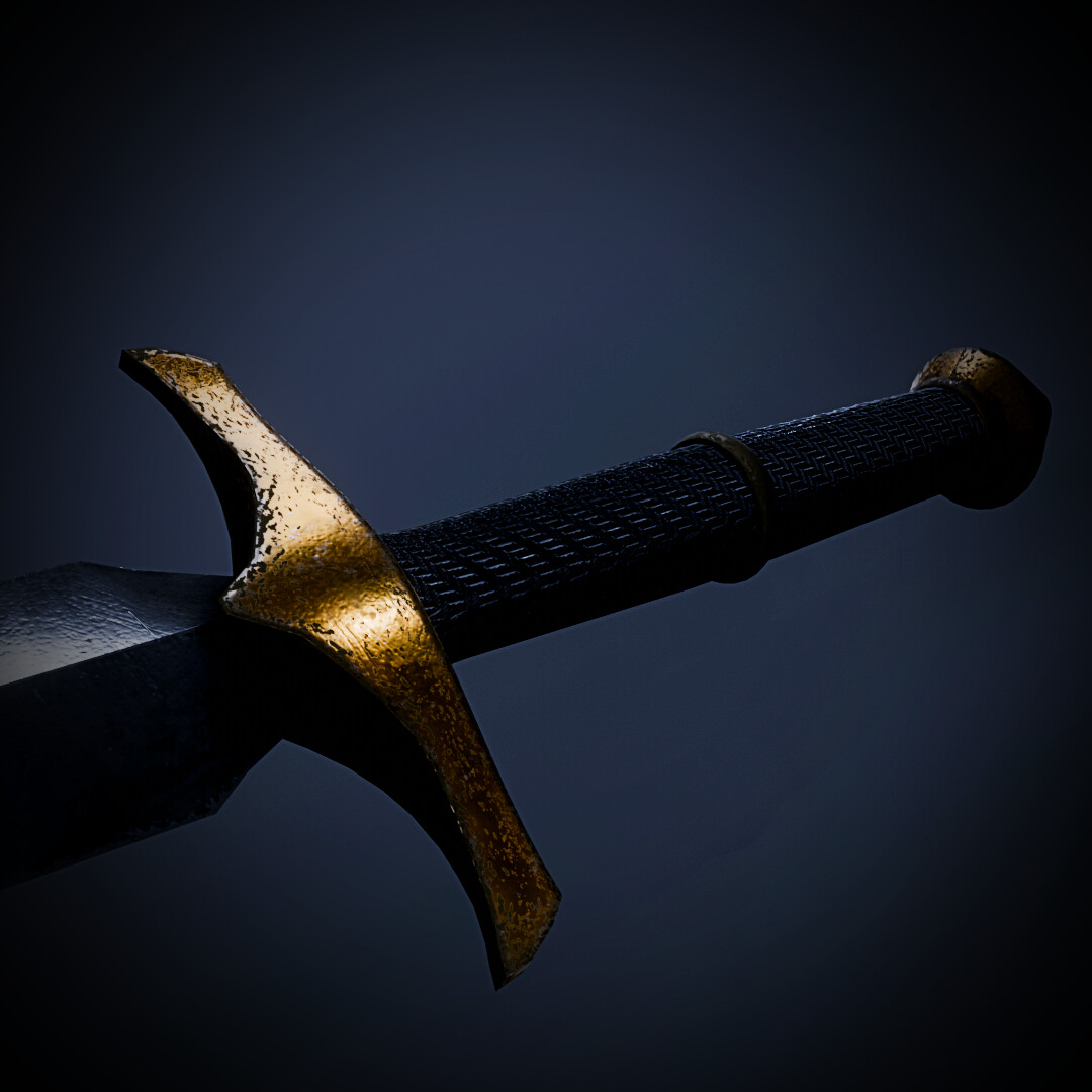 ArtStation - Low Poly Medieval Sword