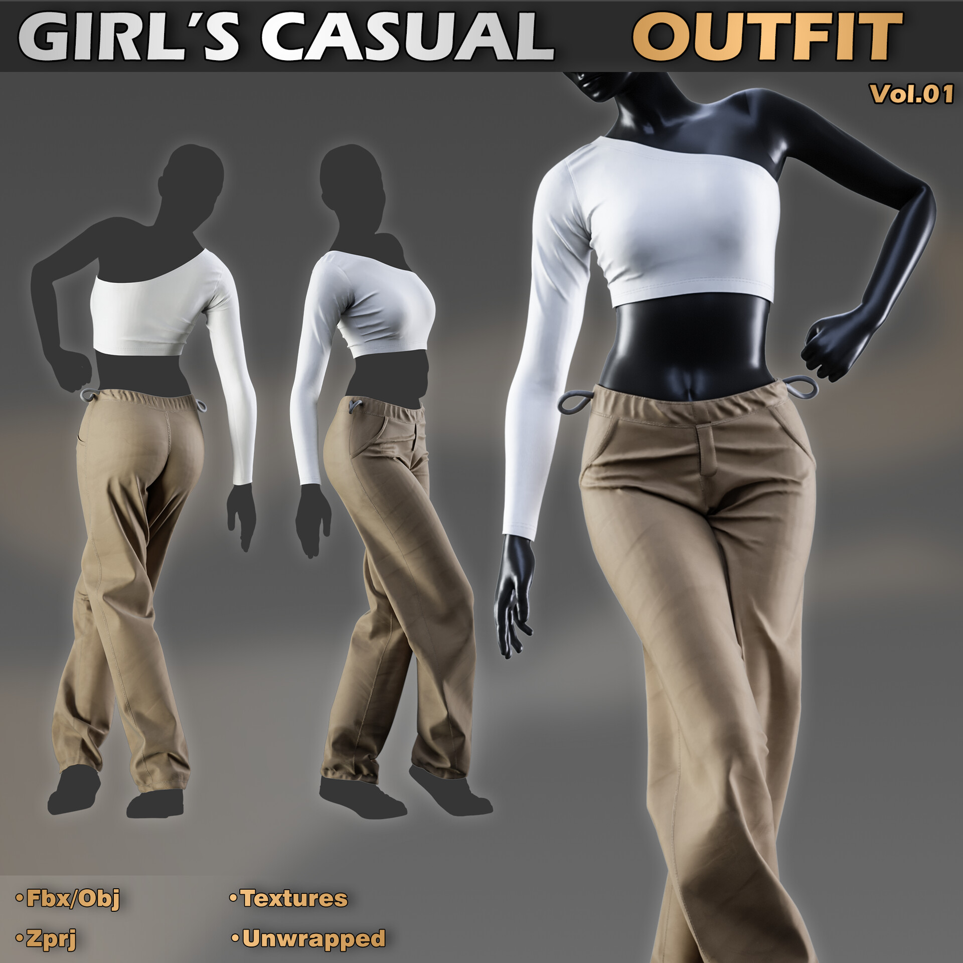 ArtStation - Girls Casual Outfit - Vol.01