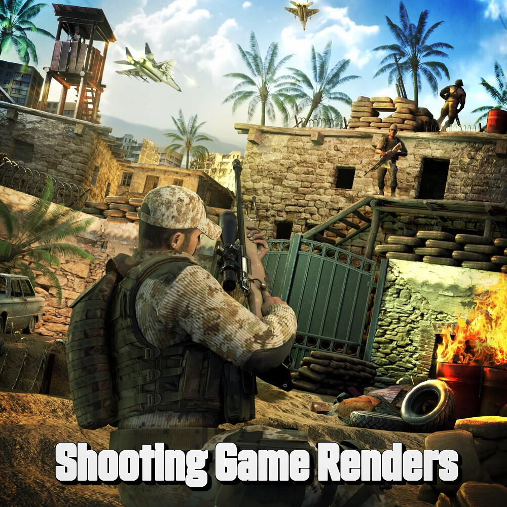 ArtStation - Shooting Game Screenshots Set