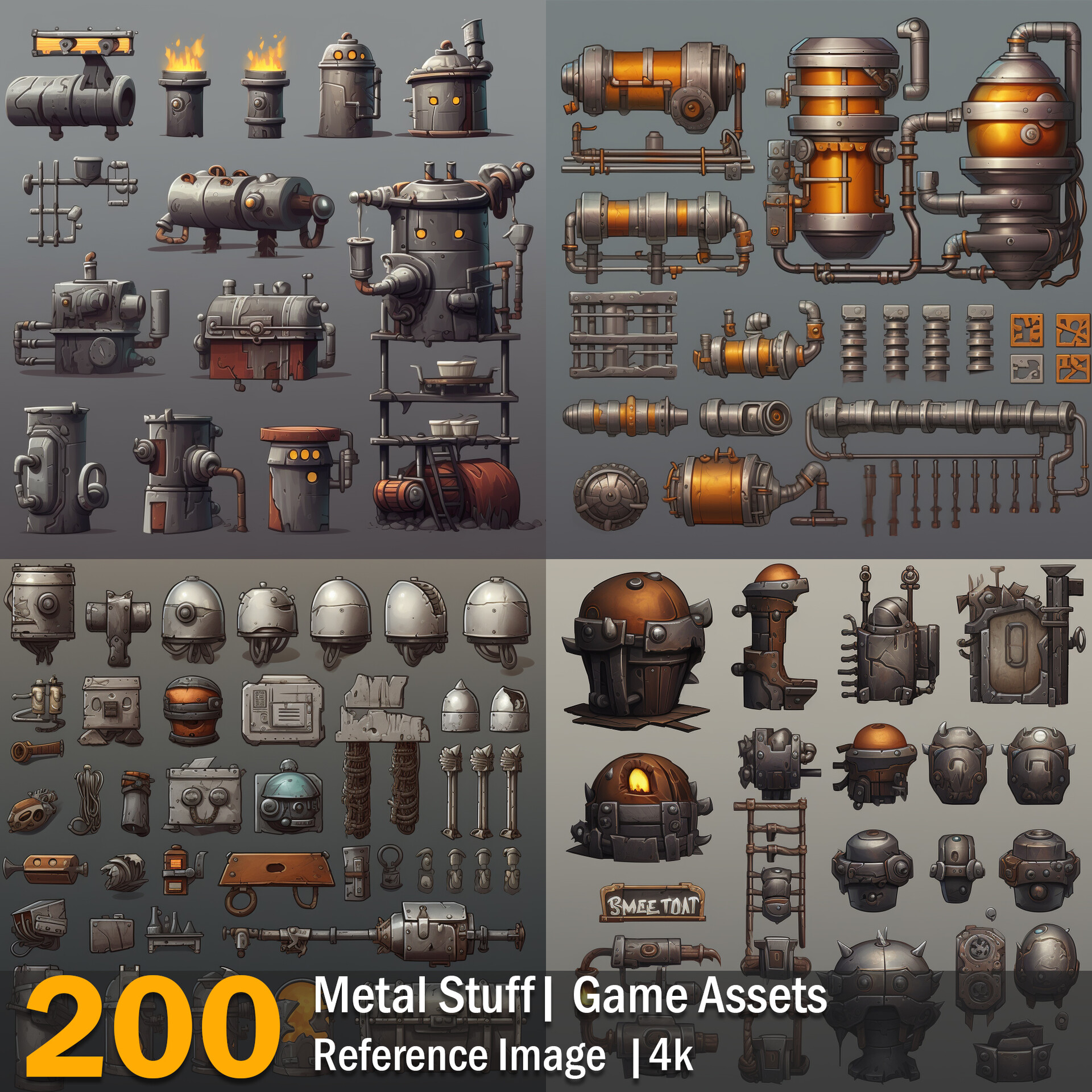 ArtStation - Metal Stuff | Game Assets | Reference Images | 4K