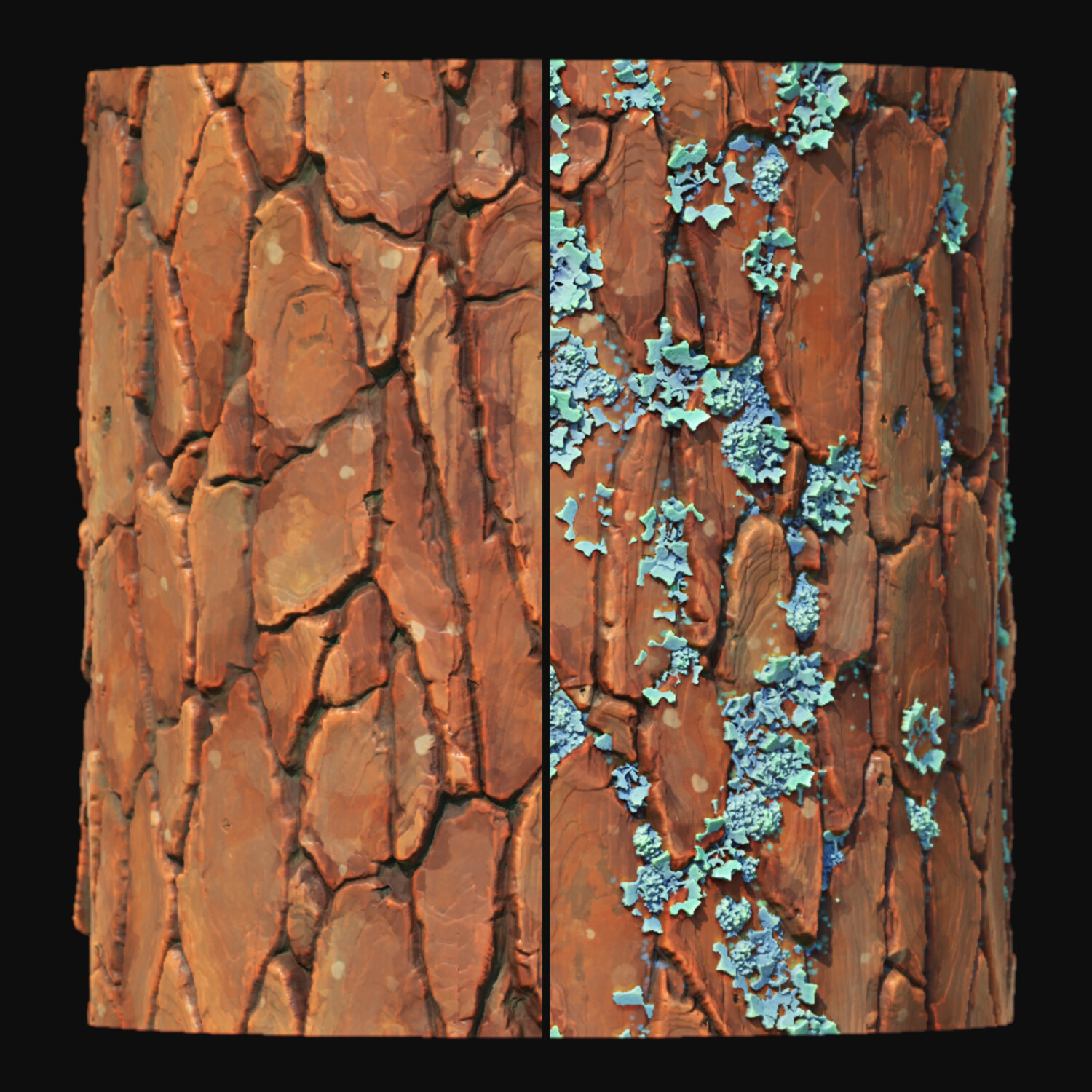 ArtStation - Stylized bark/Substance Designer