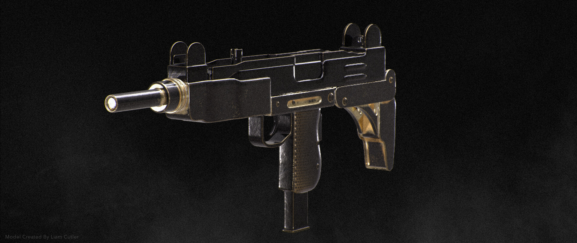 ArtStation - UZI - Gun Marmoset Render