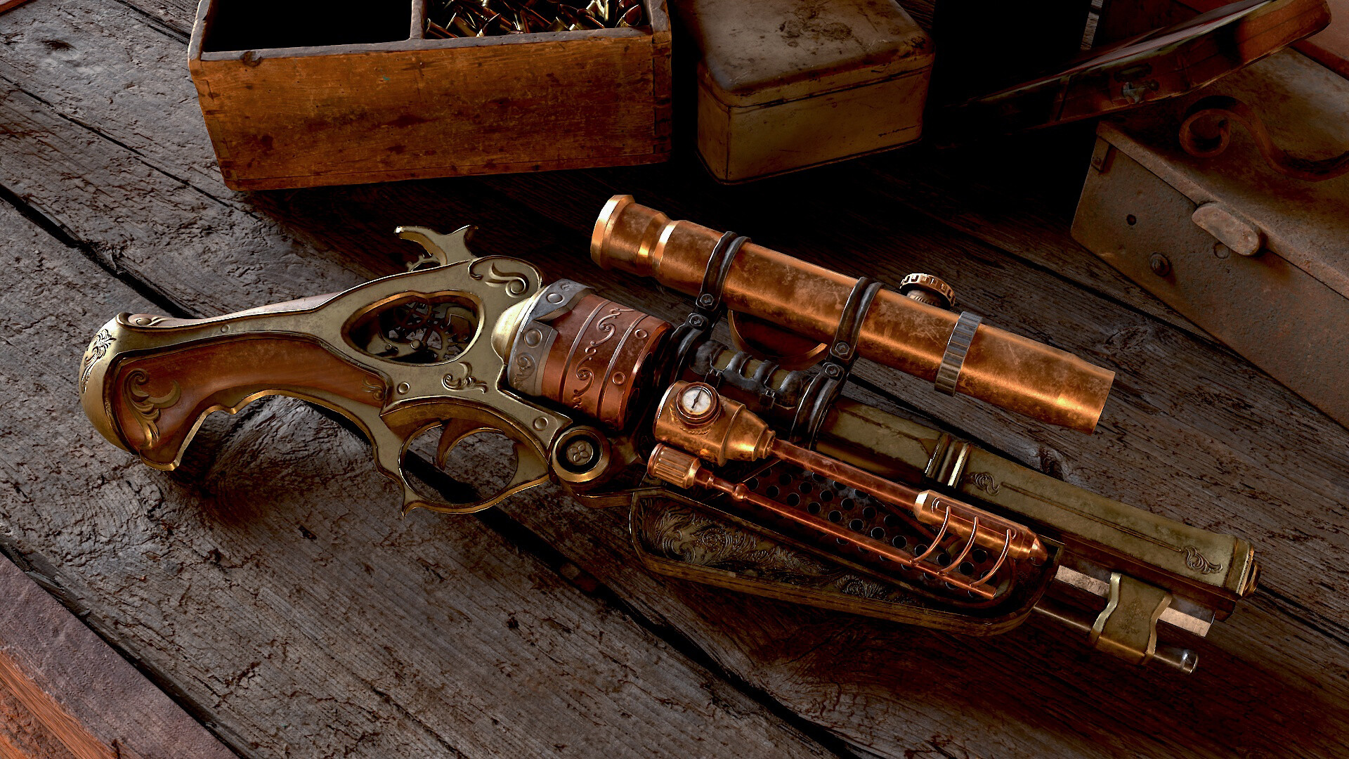 ArtStation - Steampunk Gun