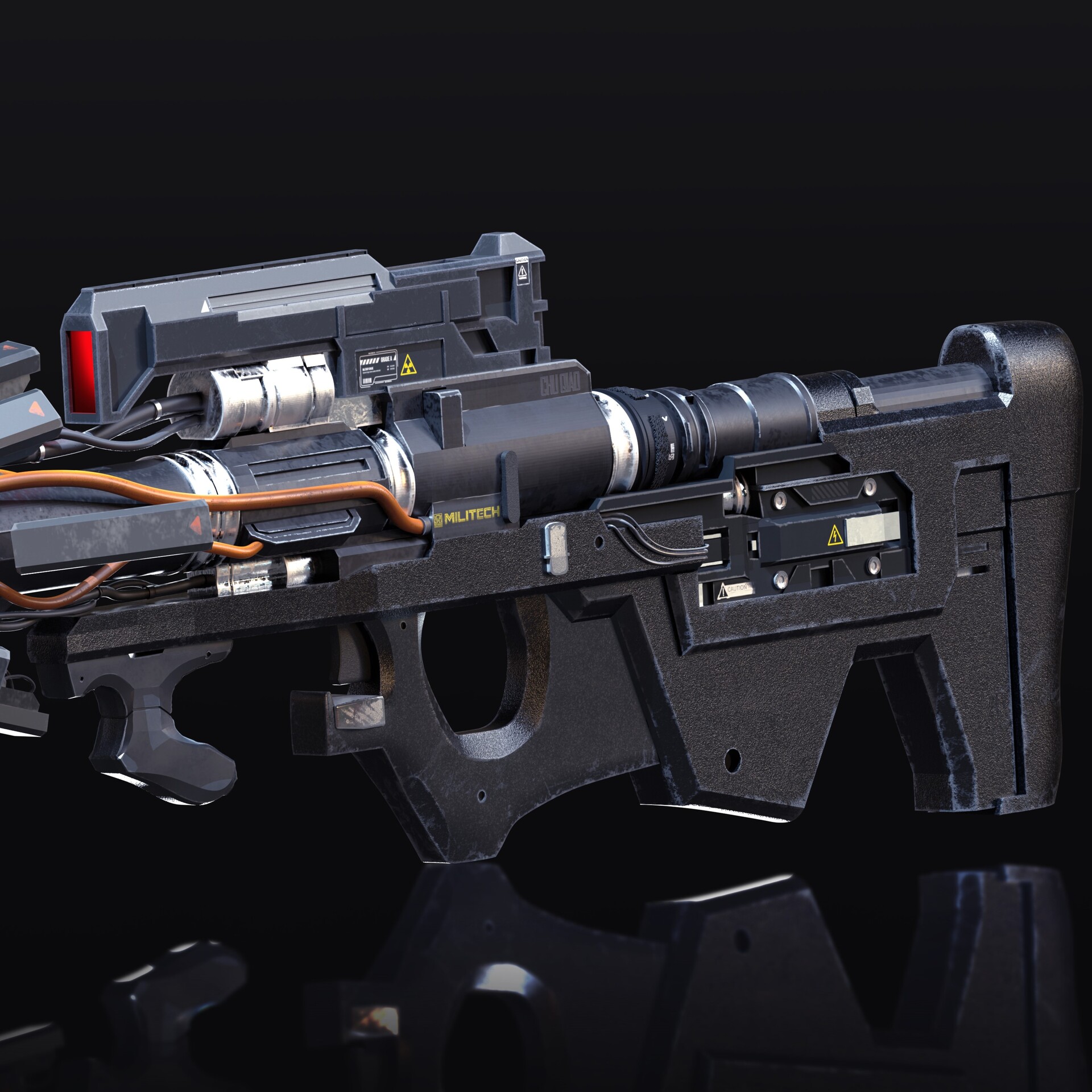 ArtStation - Cyberpunk Sniper Rifle