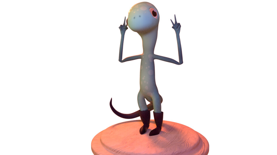 ArtStation - Peace sign Lizard