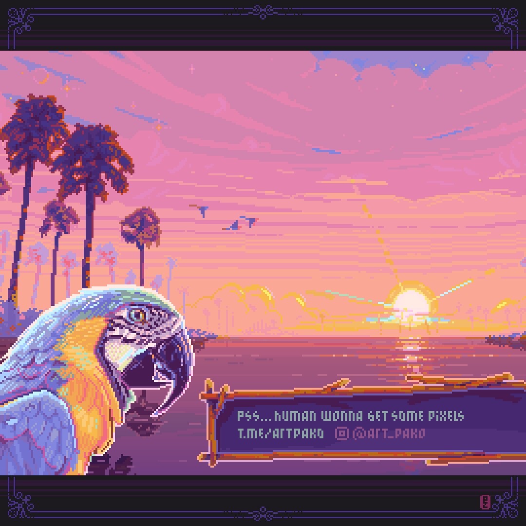 ArtStation - Macaw Lake [pixel art]