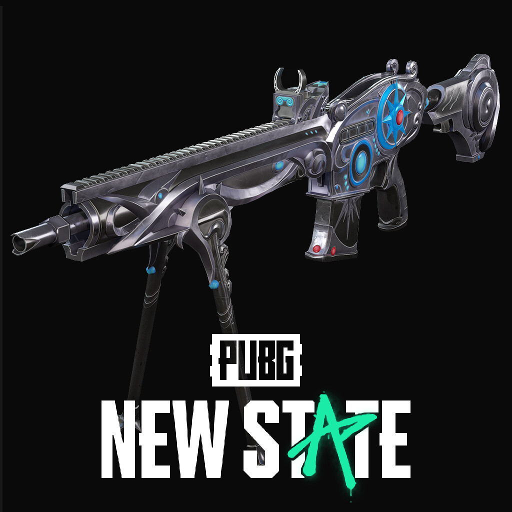 ArtStation - PUBG- Blue Wizard Weapon LVL 2