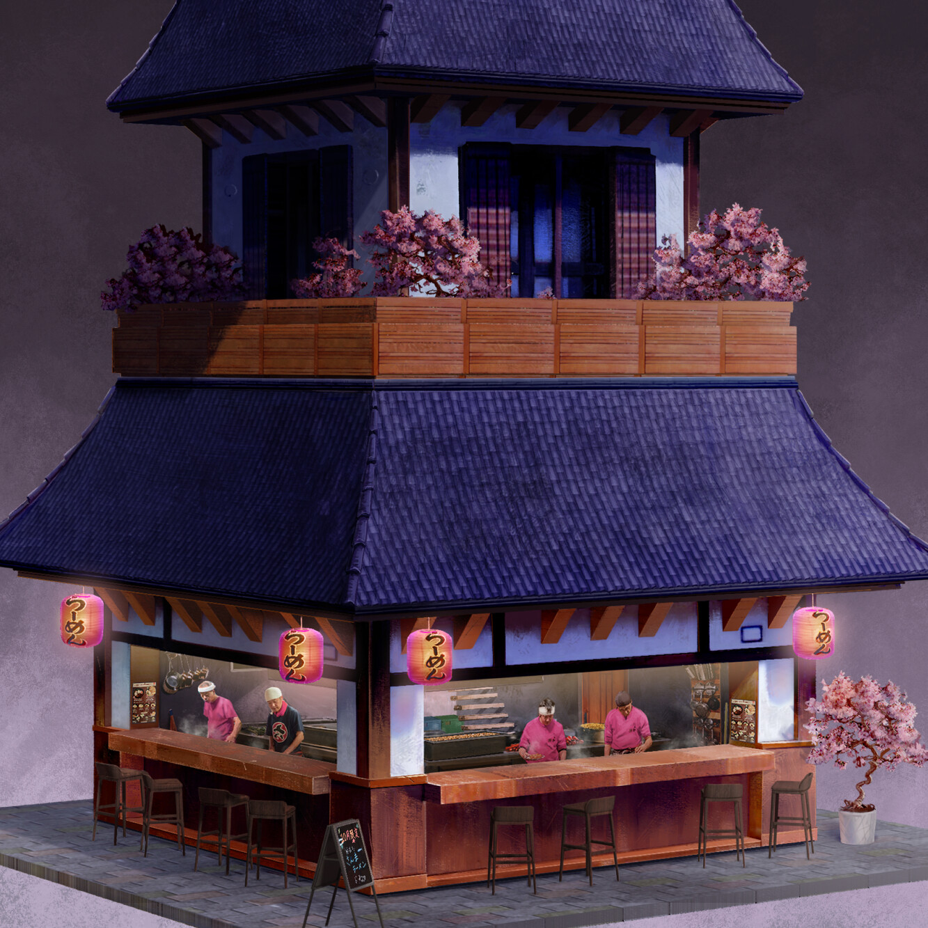 ArtStation - RAMEN VILLAGE | BUILDINGS