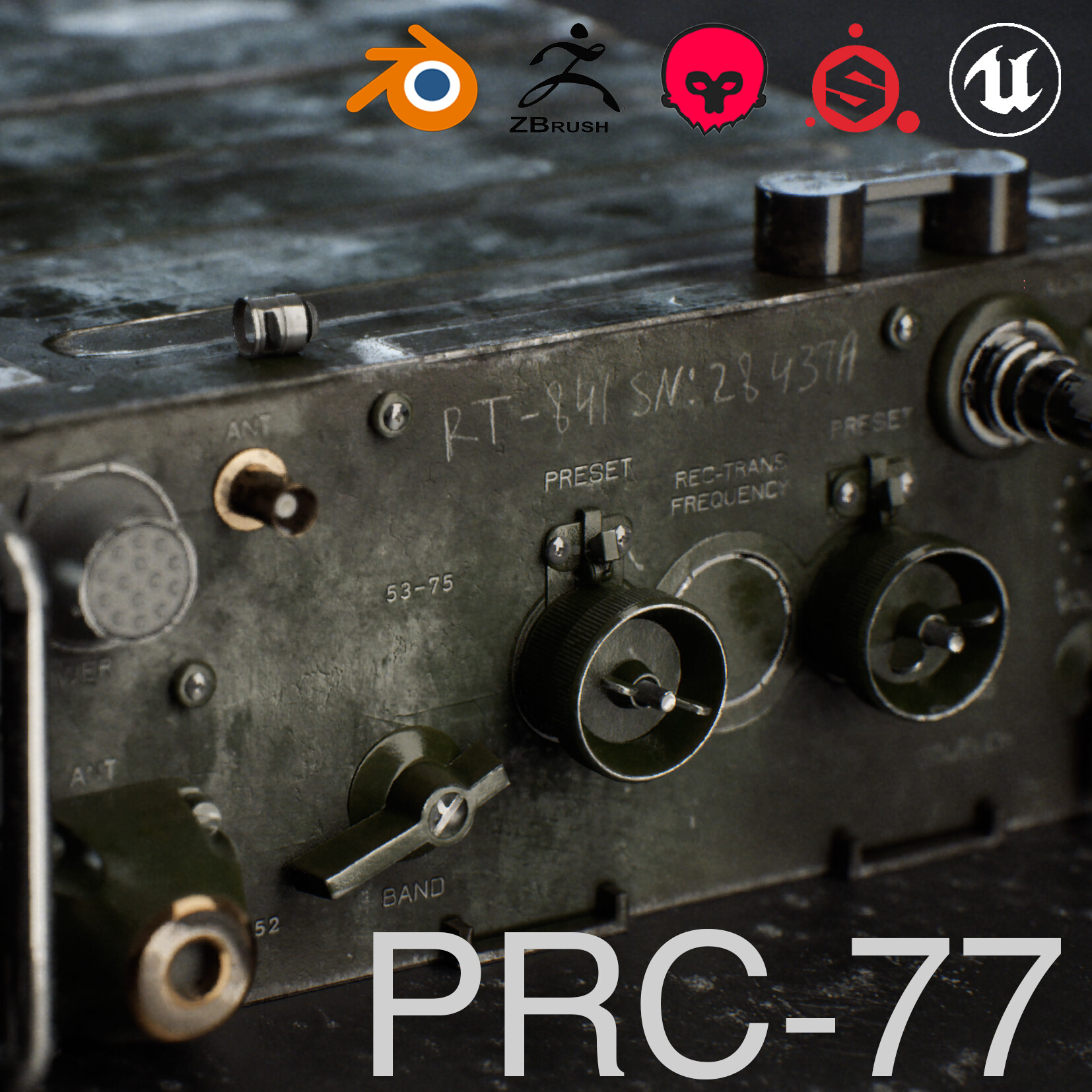 ArtStation - MILITARY RADIO PRC-77
