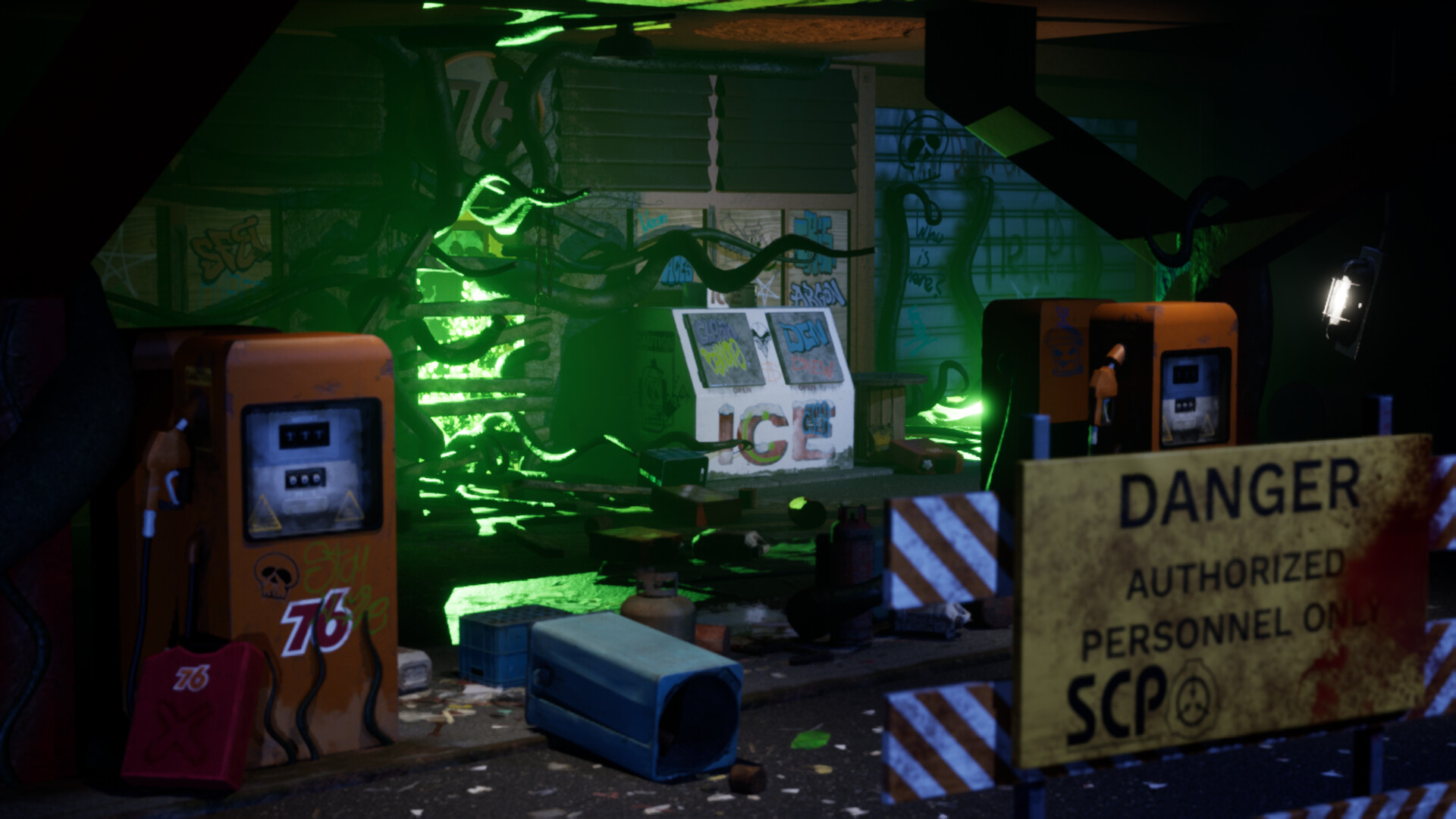 ArtStation - SCP-(XXXX), Living Gas Station