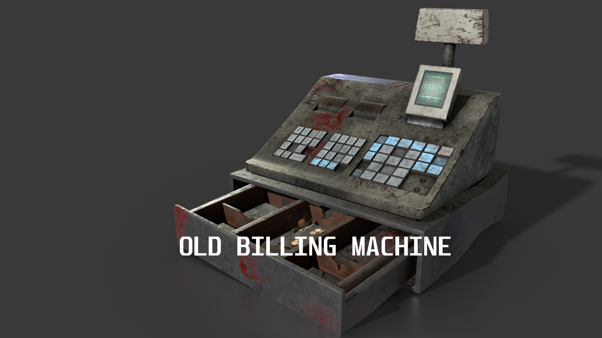ArtStation - Old Billing Machine Post Zombie Apocalyptic Scene 3D Game ...