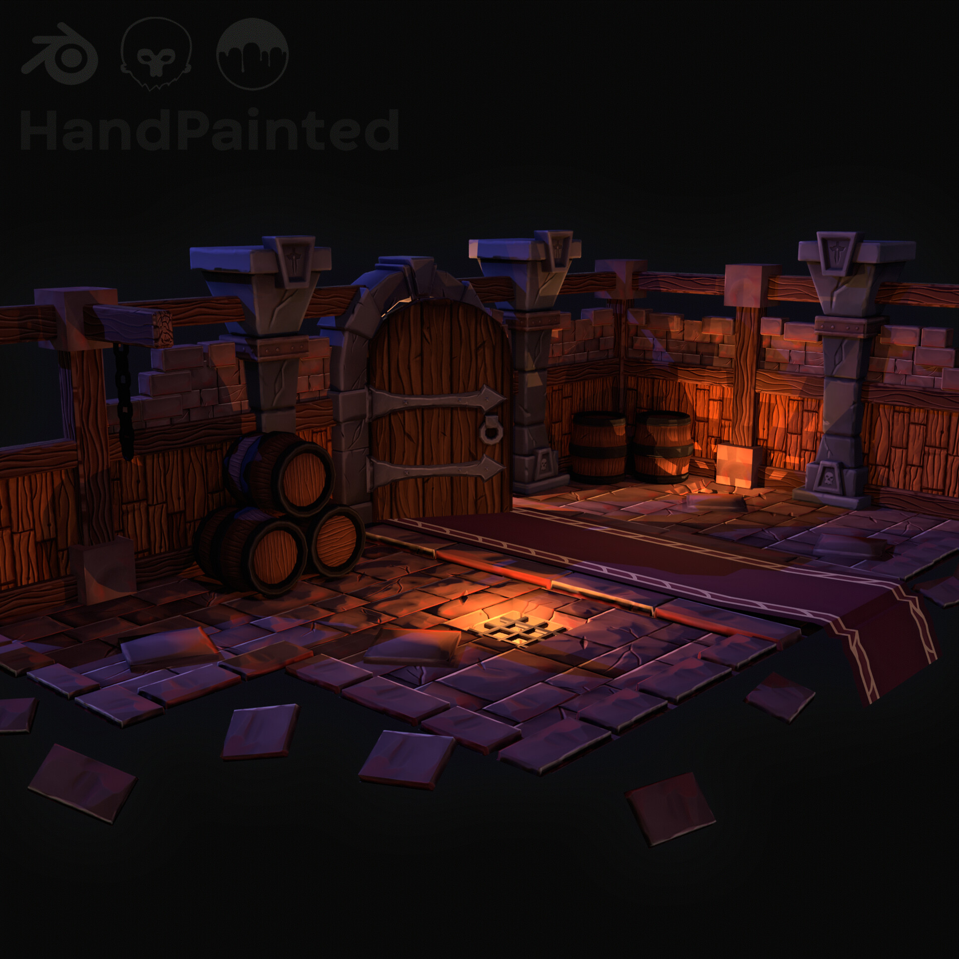 ArtStation - Stylized Dungeon Scene