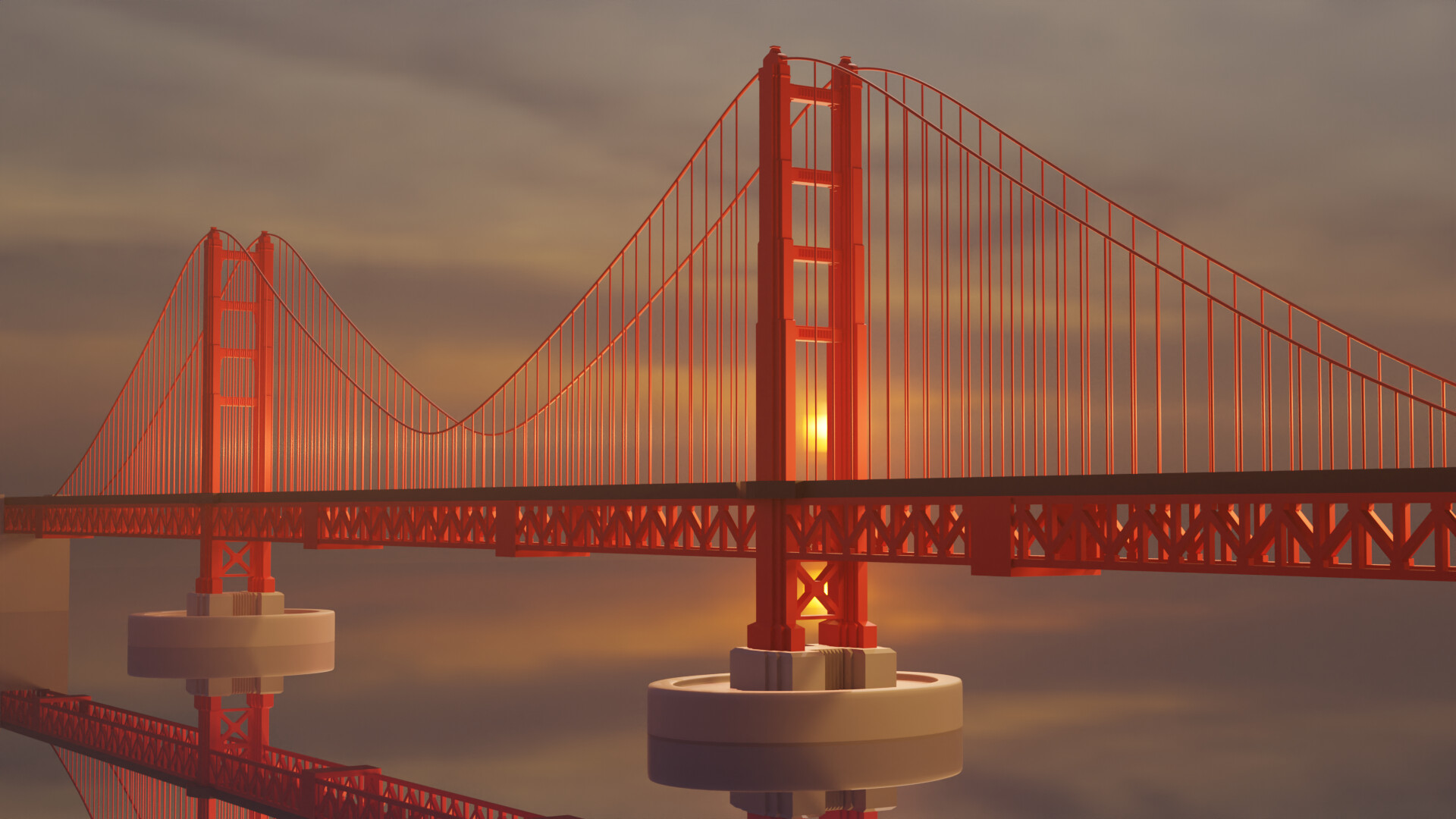 ArtStation - Golden gate bridge Model