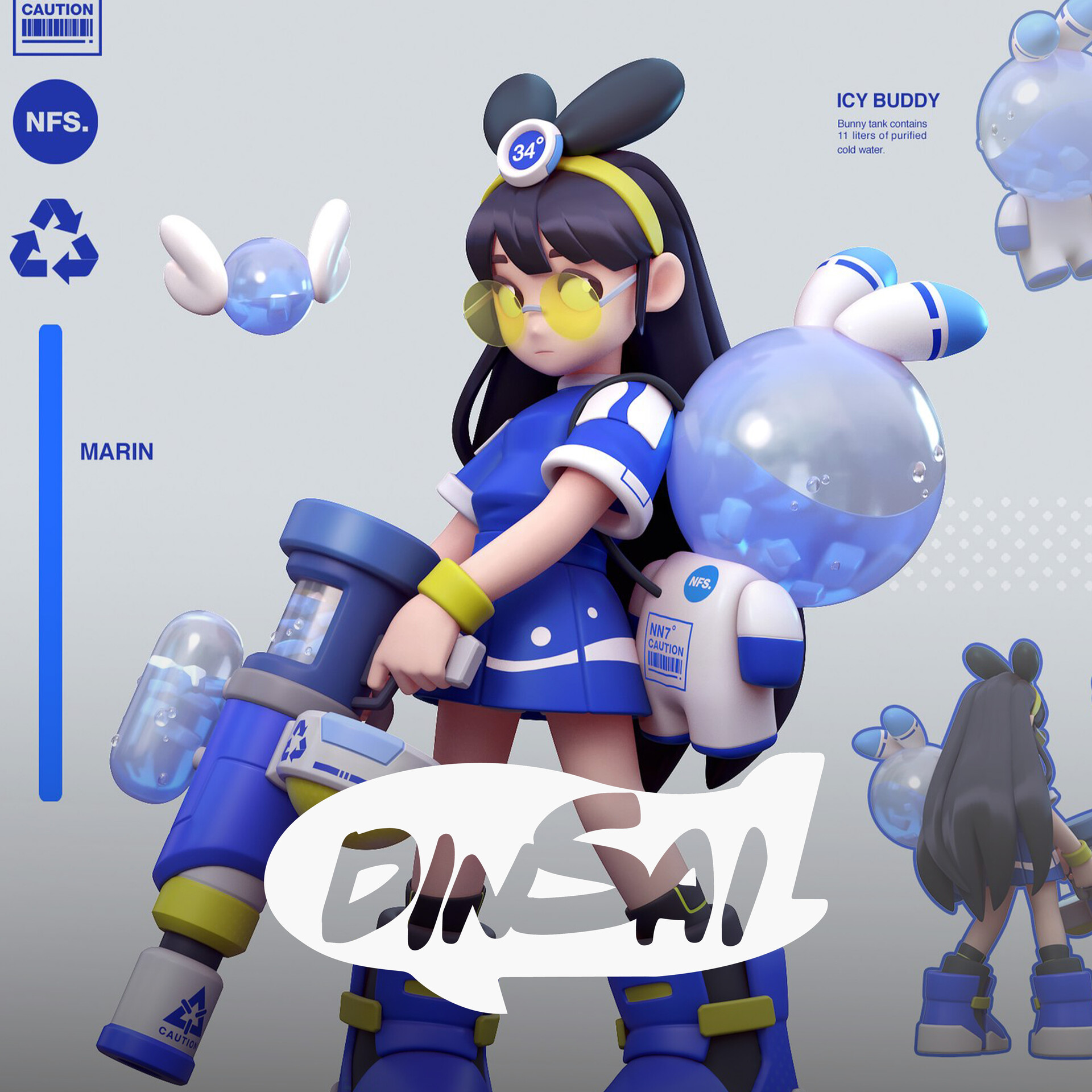 ArtStation - Summer Rush: Marin 3D Model