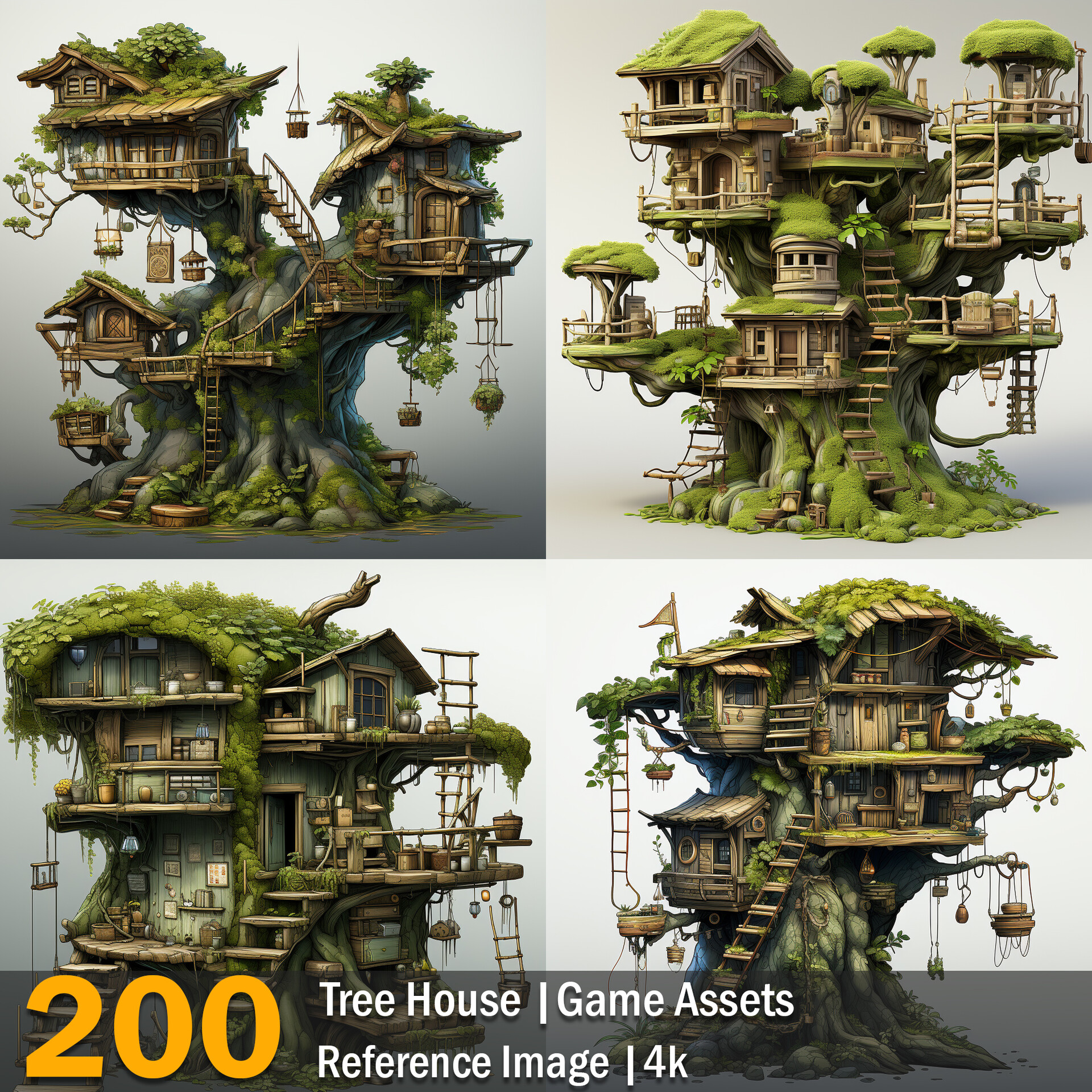 Lumière - Tree House | Game Assets | Reference Images | 4K