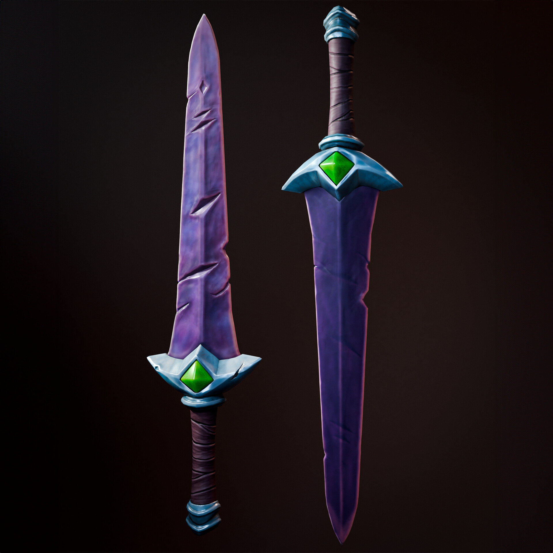 ArtStation - Stylized Purple Sword
