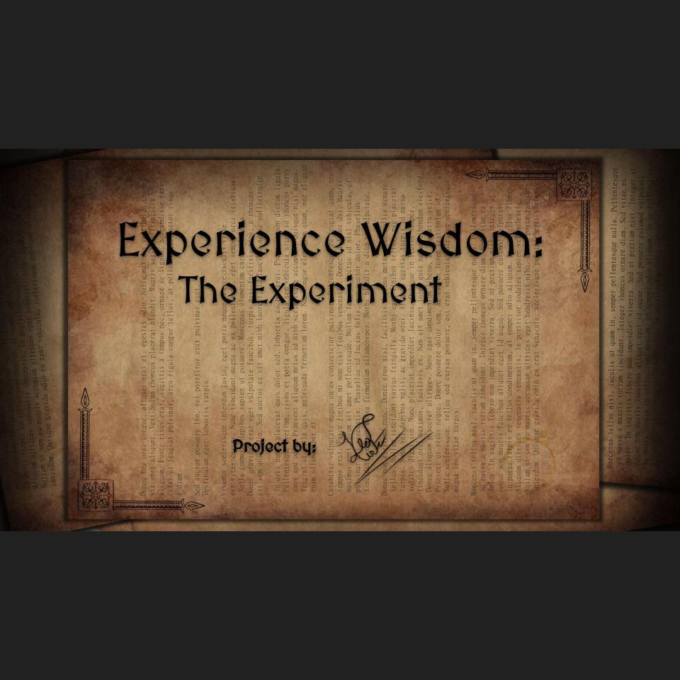 ArtStation - Experience Wisdom: The Experiment portfolio project