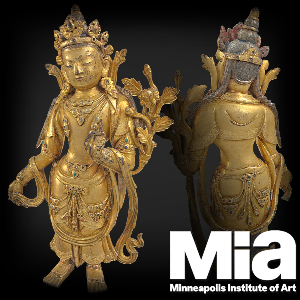 ArtStation - Photogrammetry: Bodhisattva, one of a pair, 18th C CE