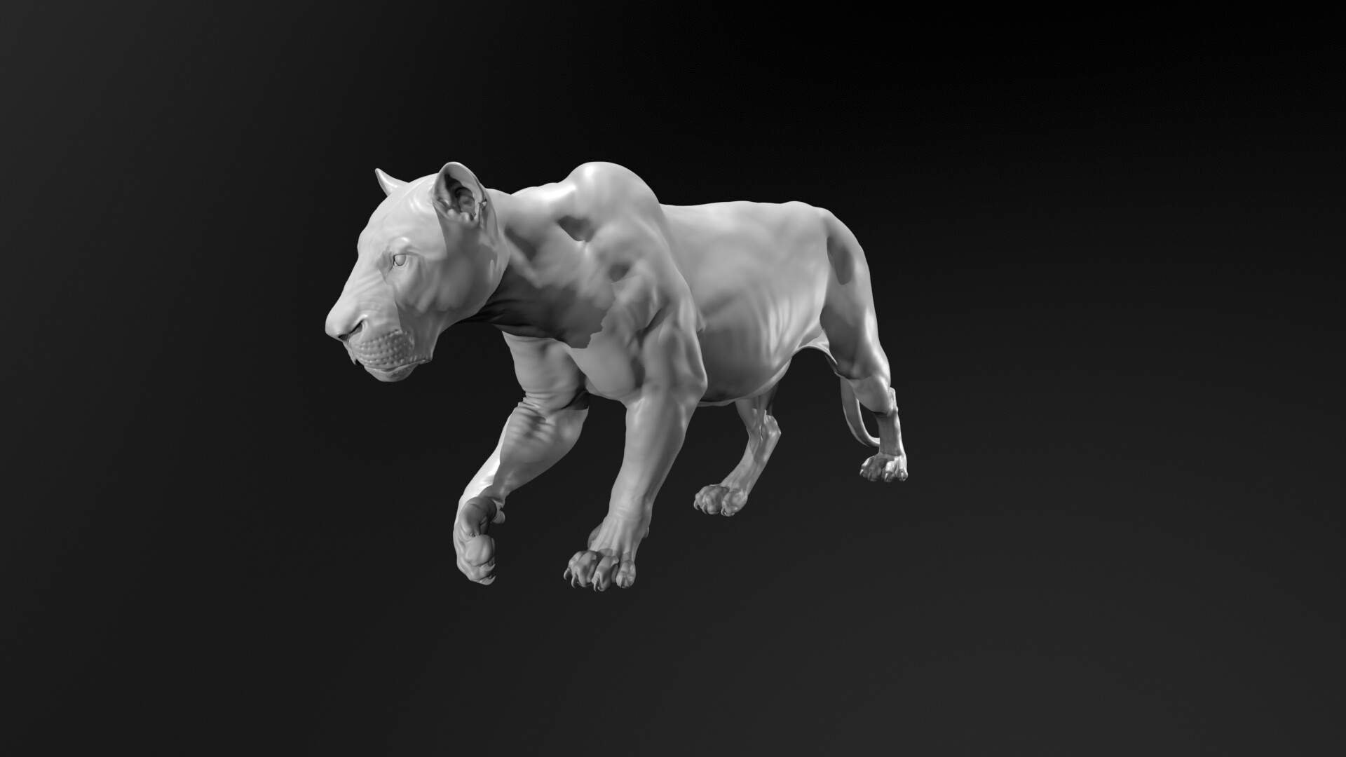ArtStation - Lion Walking and running animation