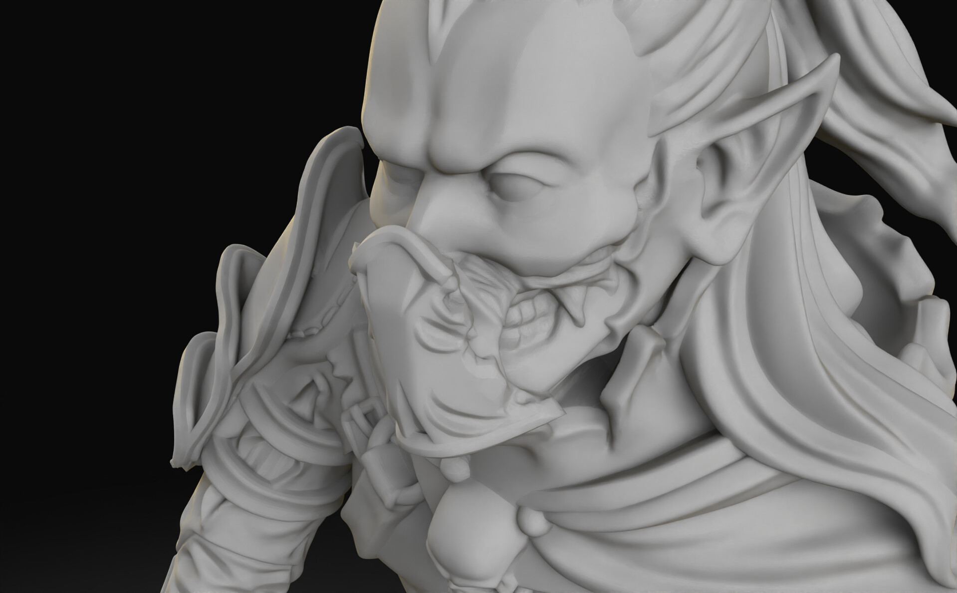 ArtStation - Zombie Drow Assassin - 3D Miniature for Vanagloria Games