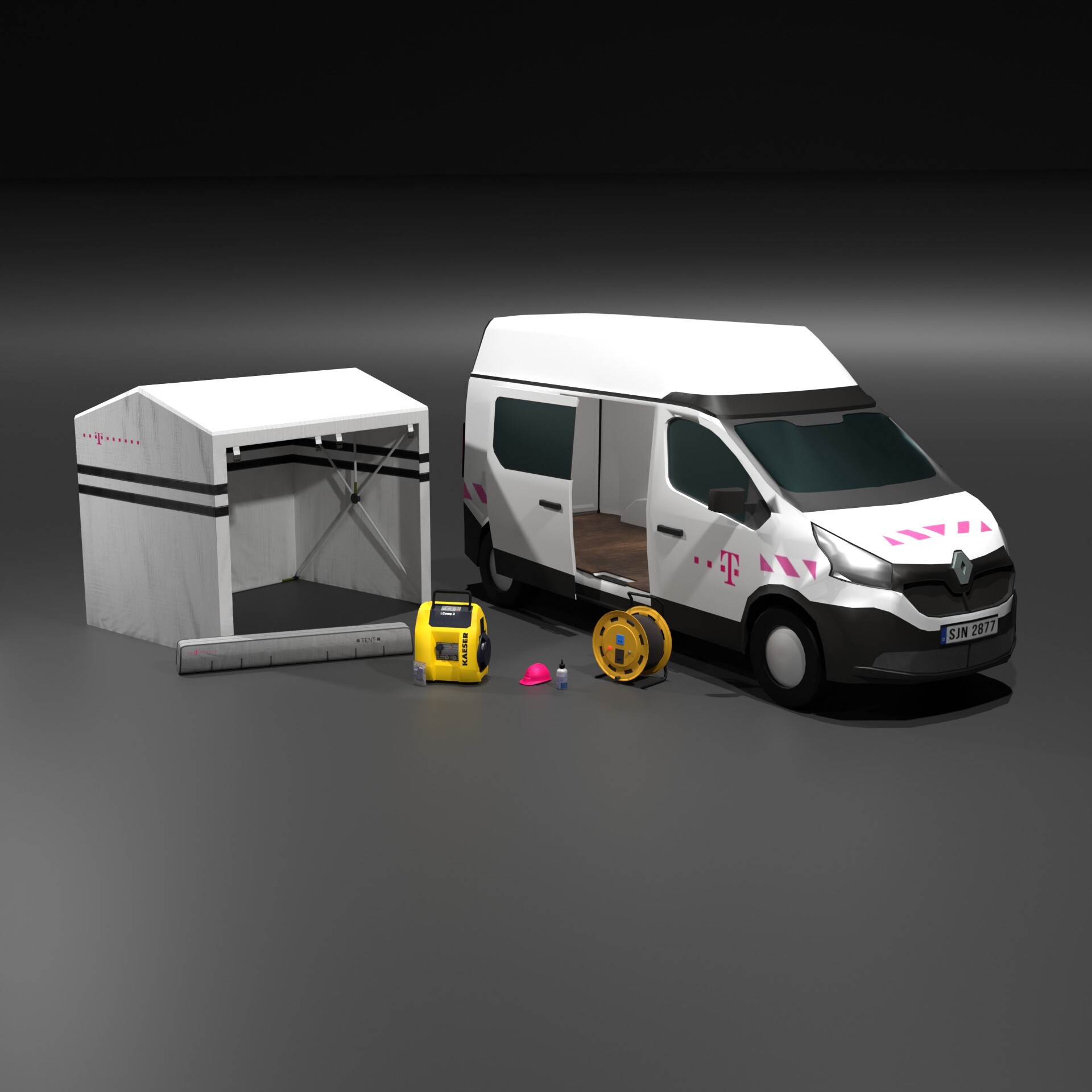 ArtStation - Deutsche Telekom - Low Poly Props (2023)