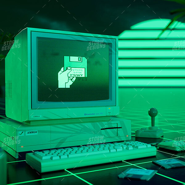 ArtStation - Retro Sci-Fi Synthwave Computer Loop Video for Youtube ...