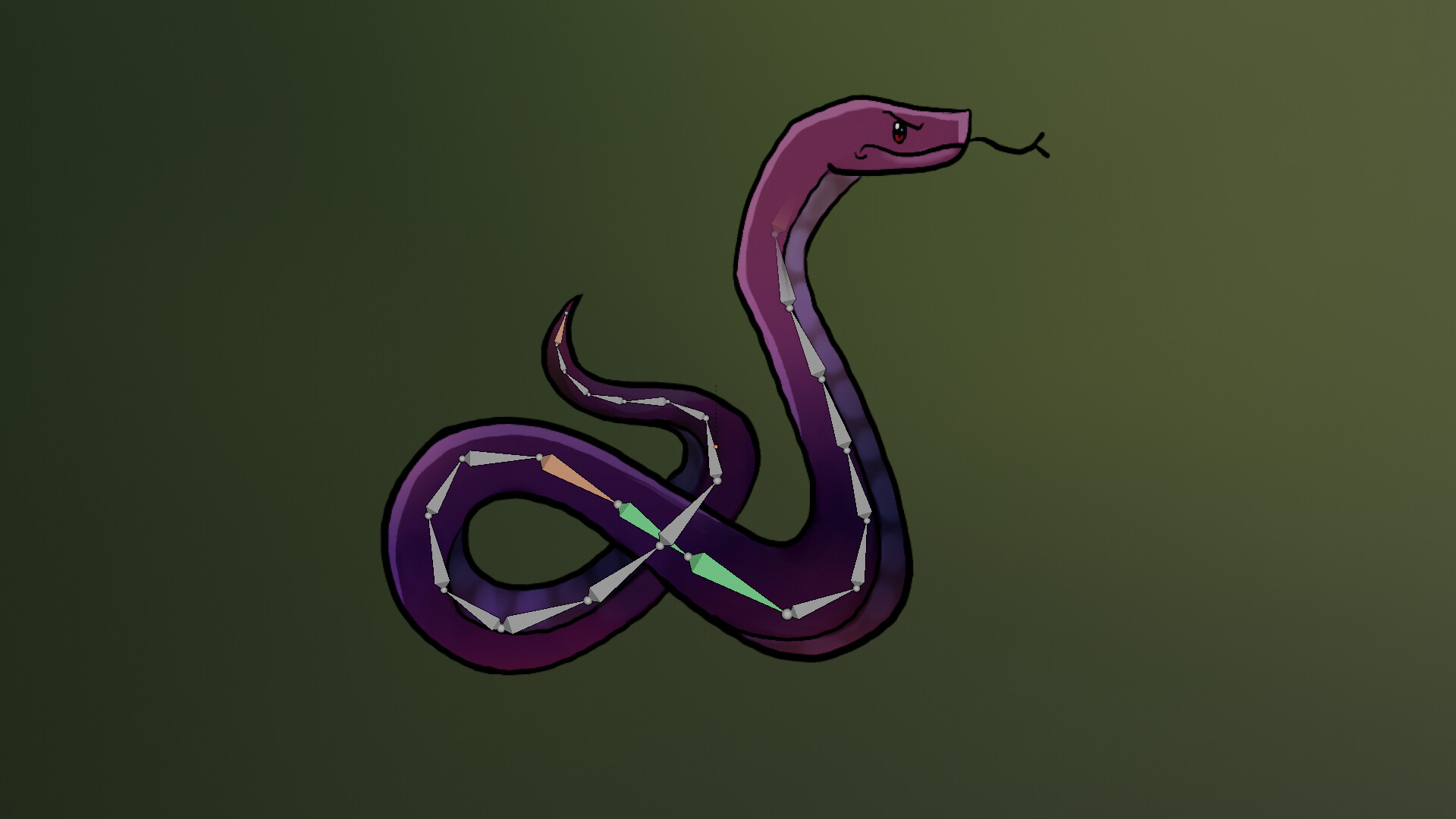 ArtStation - Jungle Snake 2D Blender Rig & Animation