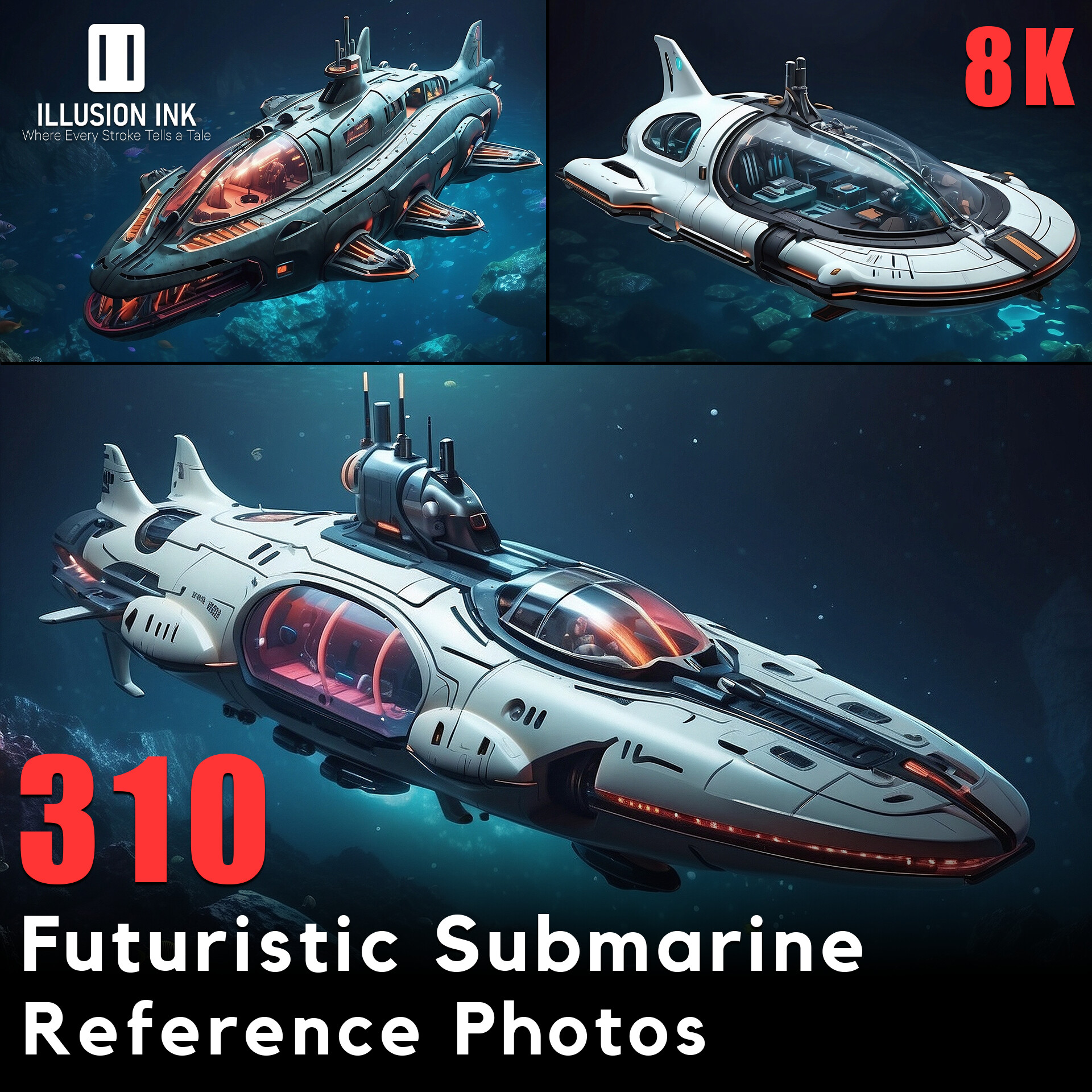 ArtStation - 310 Futuristic Submarine Reference Photos | 8K