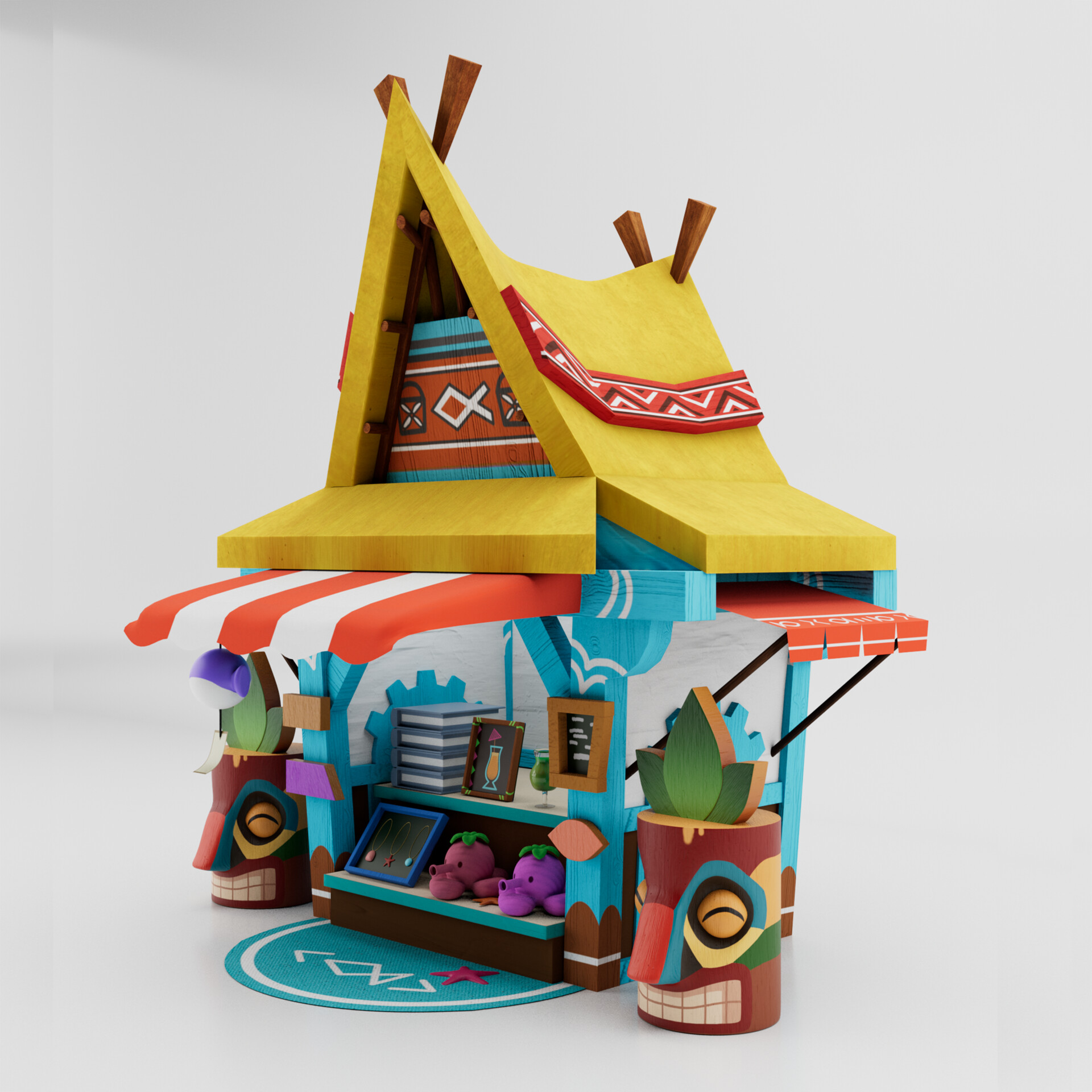 ArtStation - Souvenir Shop Building 3D Modeling