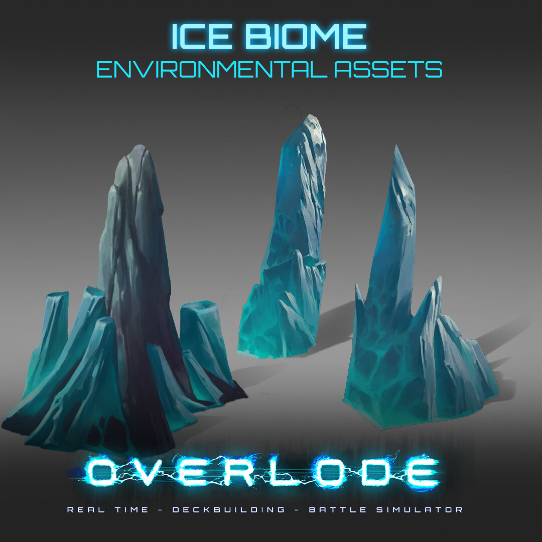 ArtStation - Overlode - Ice Biome Asset Concept Art