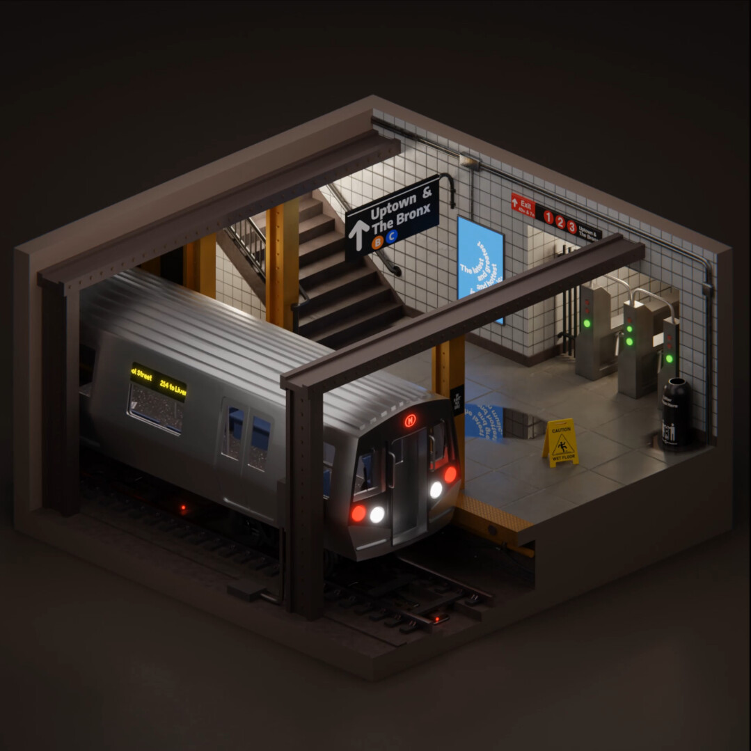 ArtStation - New York Subway Looping Animation