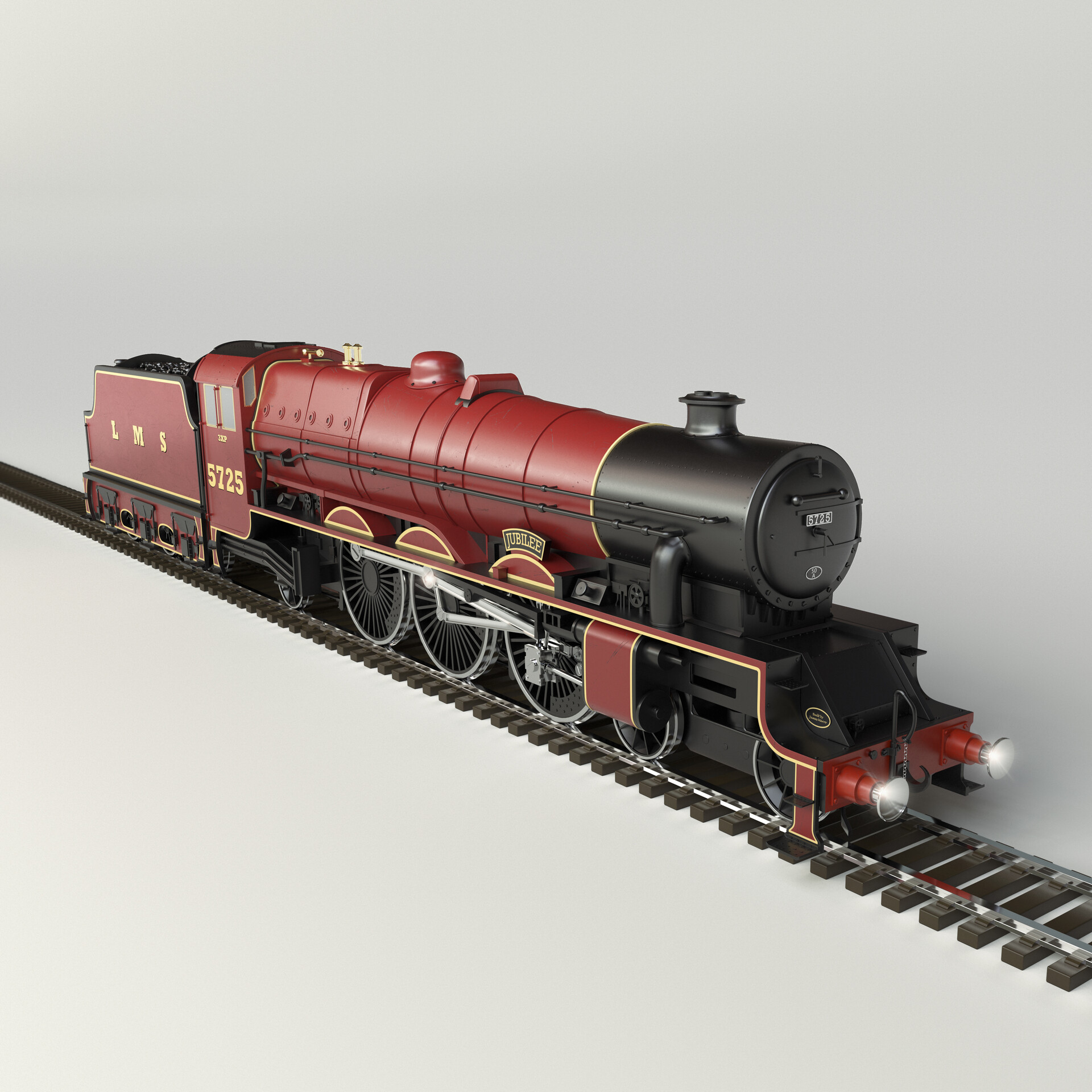 ArtStation - Locomotive Visualization, LMS Jubilee Class - 2020