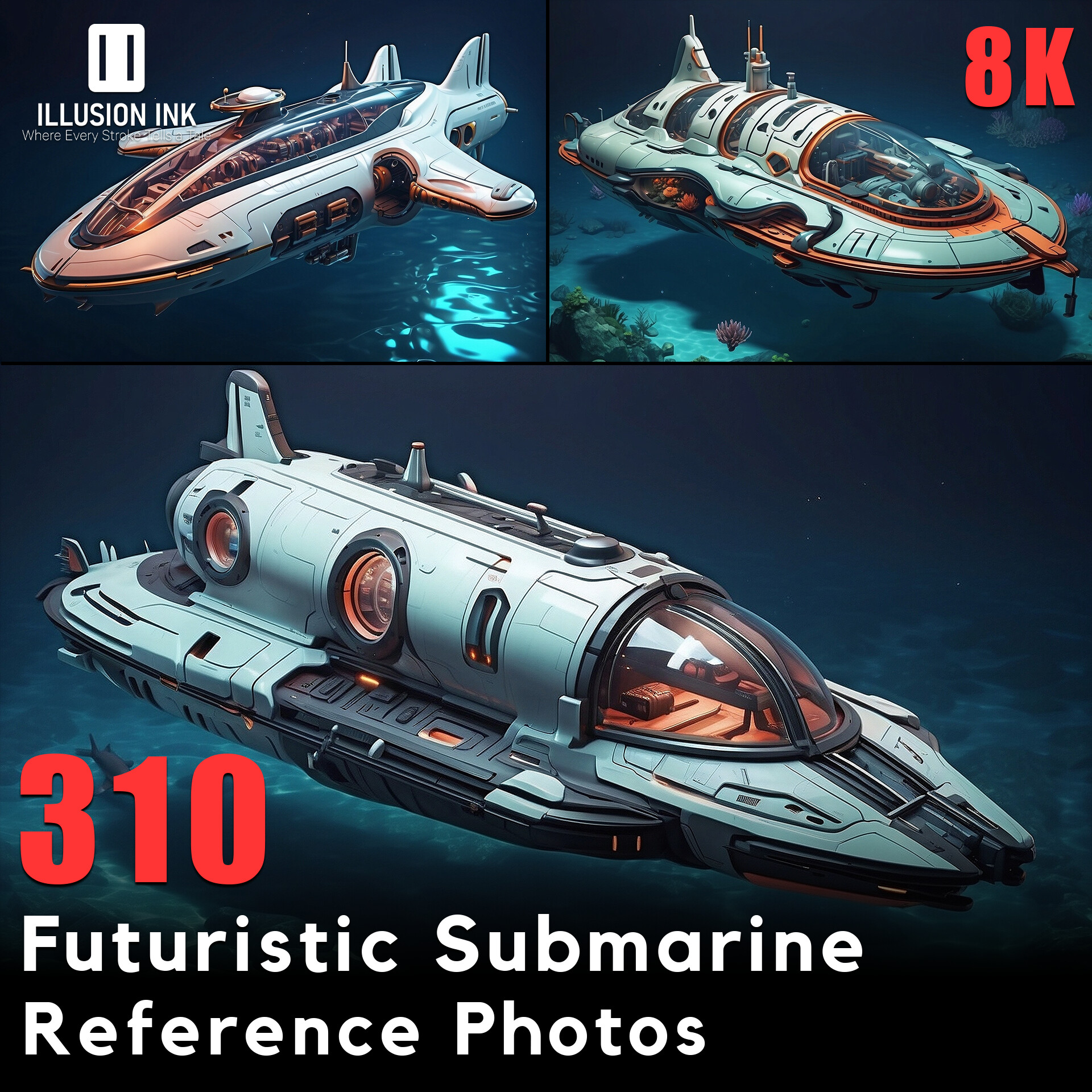 ArtStation - 310 Futuristic Submarine Reference Photos | 8K