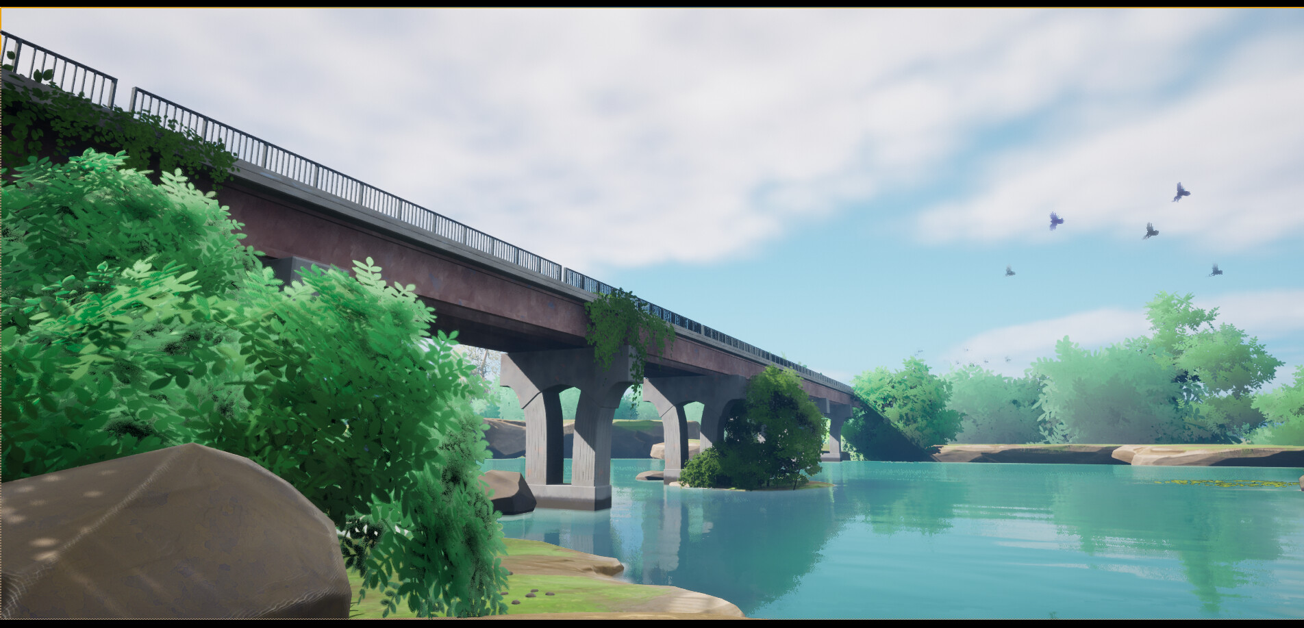 ArtStation - Stylized Natural Bridge Environment