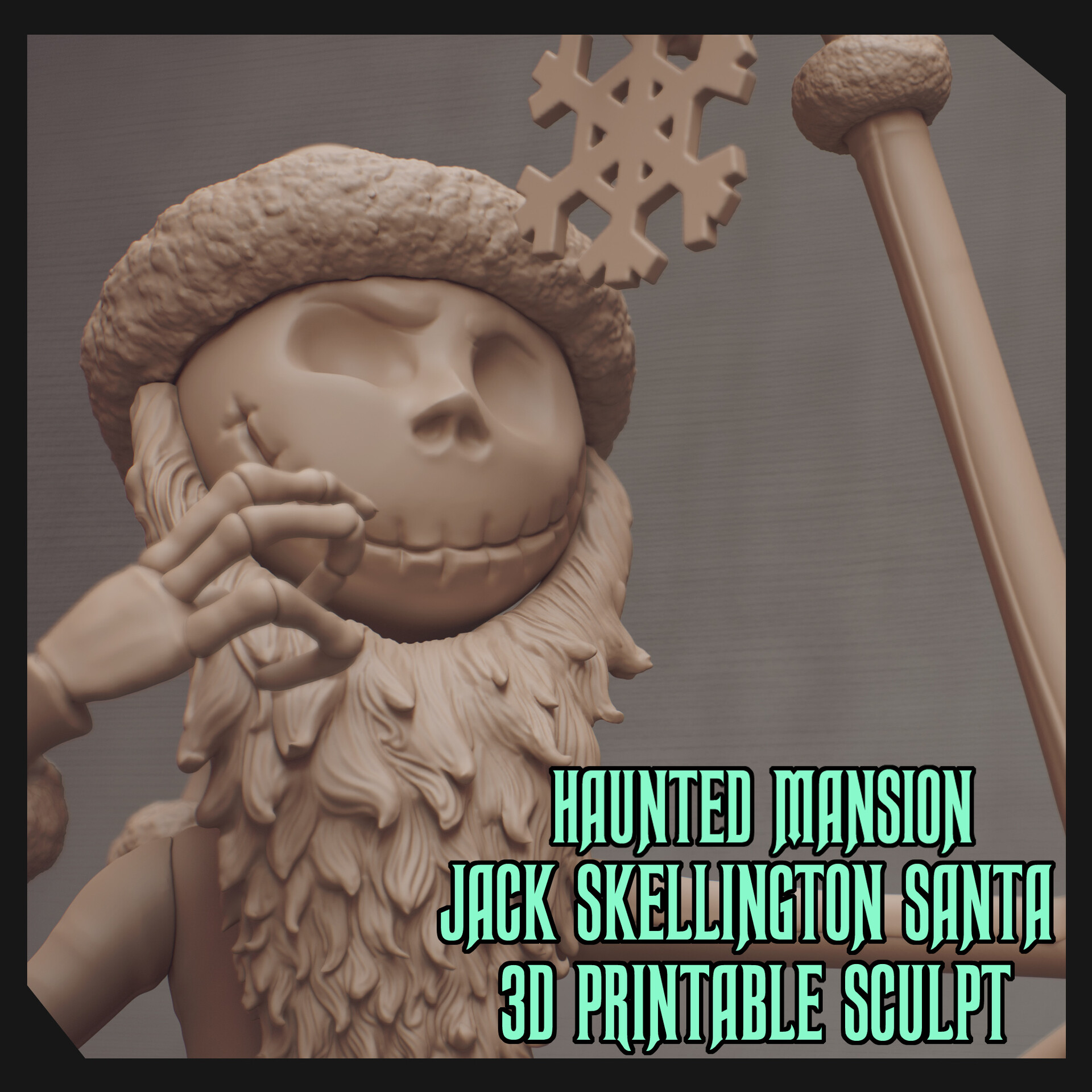 ArtStation - Jack Skellington Santa 3D Printable Sculpt