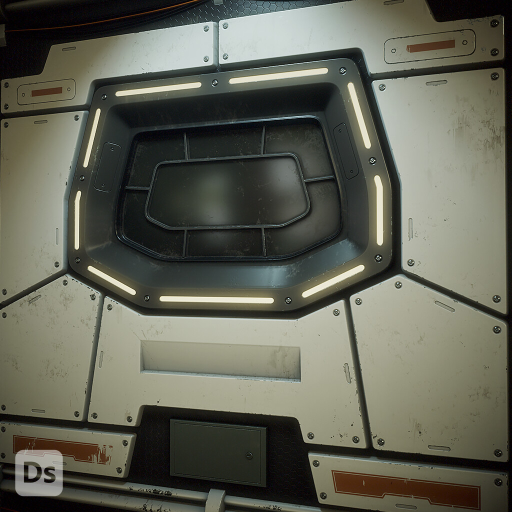 ArtStation - Sci-Fi Window Wall - Substance Designer