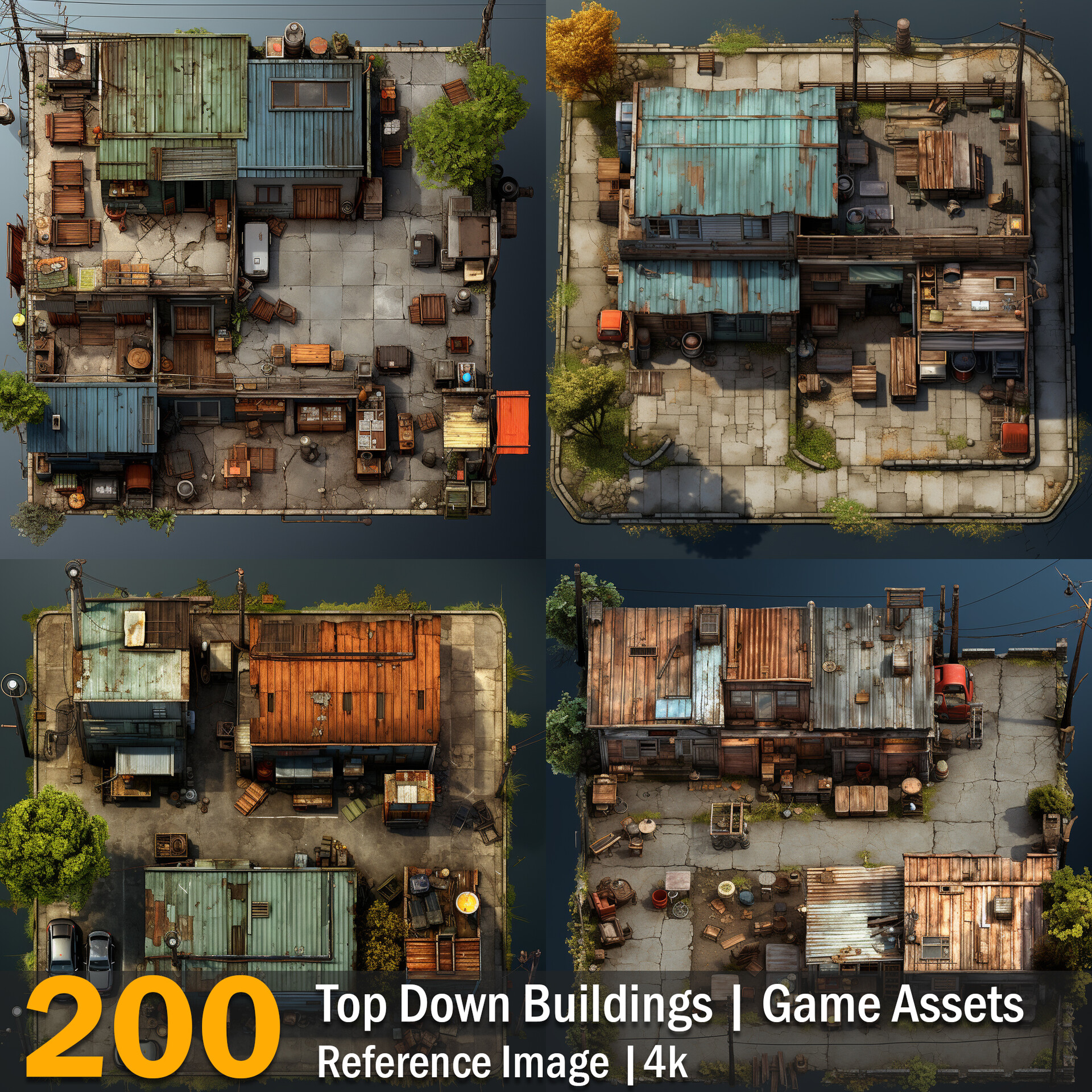 ArtStation - Top Down Buildings | Game Assets | Reference Images | 4K